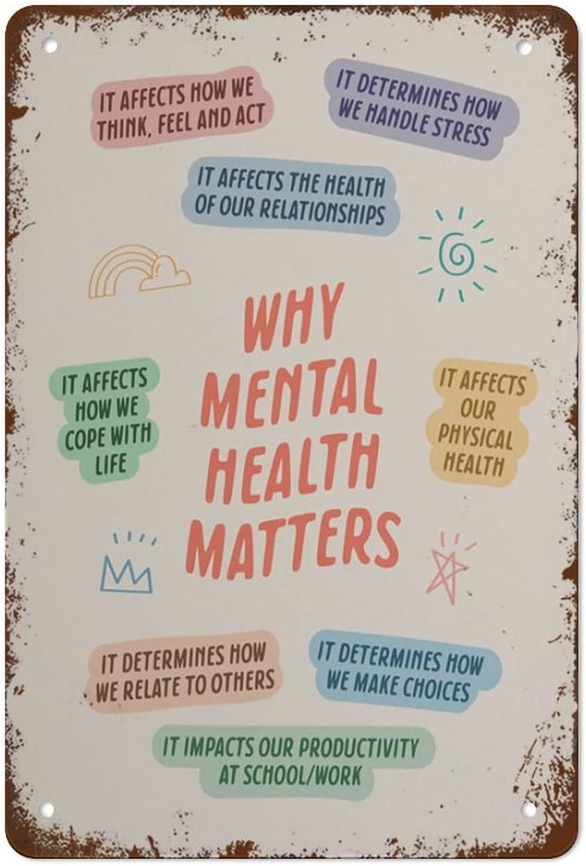 Why Mental Health Matters Print Poster,Therapist,Counselor,Gift,Office Wall Art Decor,Colorful ...