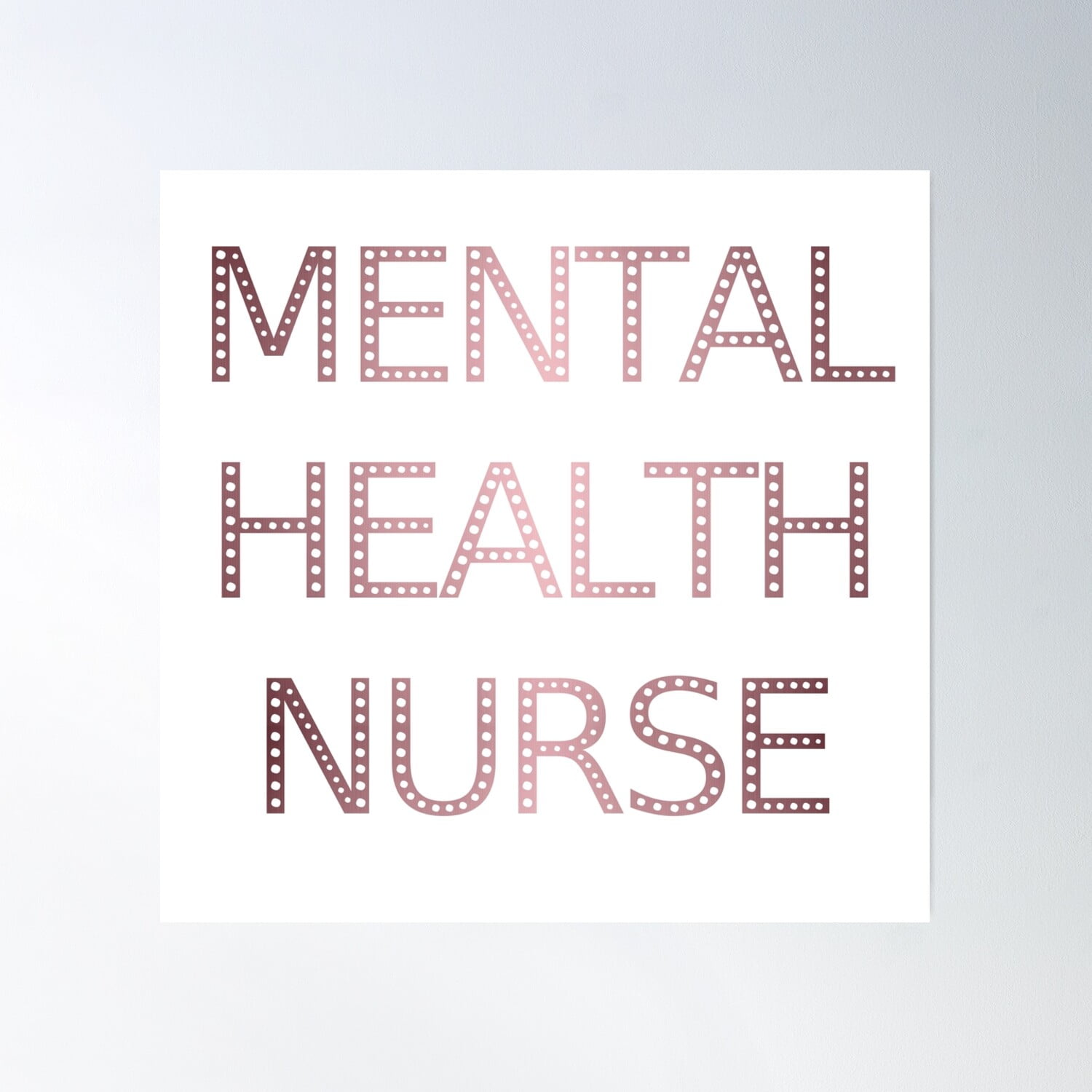 Mental Health Nurse In Beautiful Metallic And Rustic Pink | Psych Nurse ...