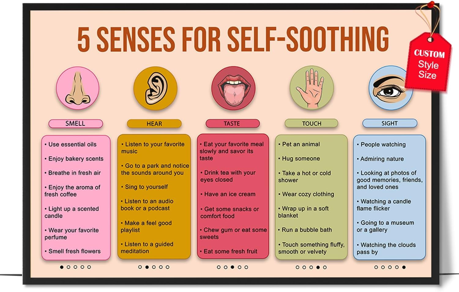 Mental Health Poster, Boho Therapy Tools Educational Supplies Art Print ...