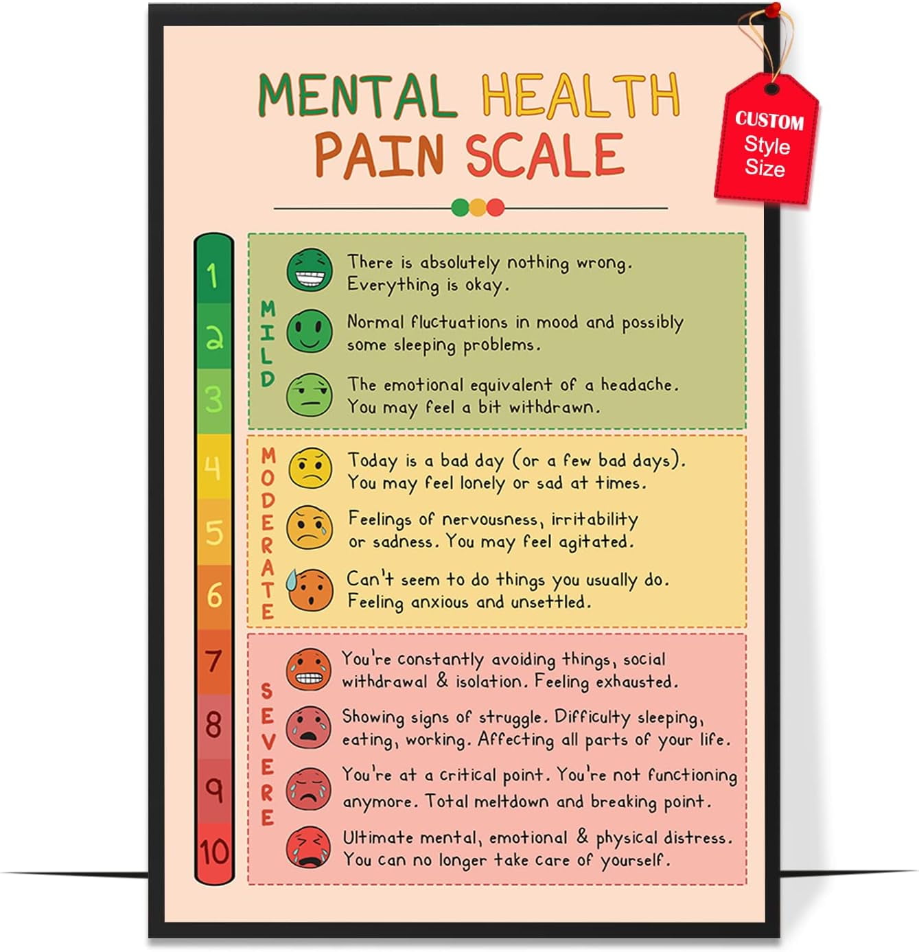 Mental Health Poster, Boho Therapy Tools Educational Supplies Art Print ...