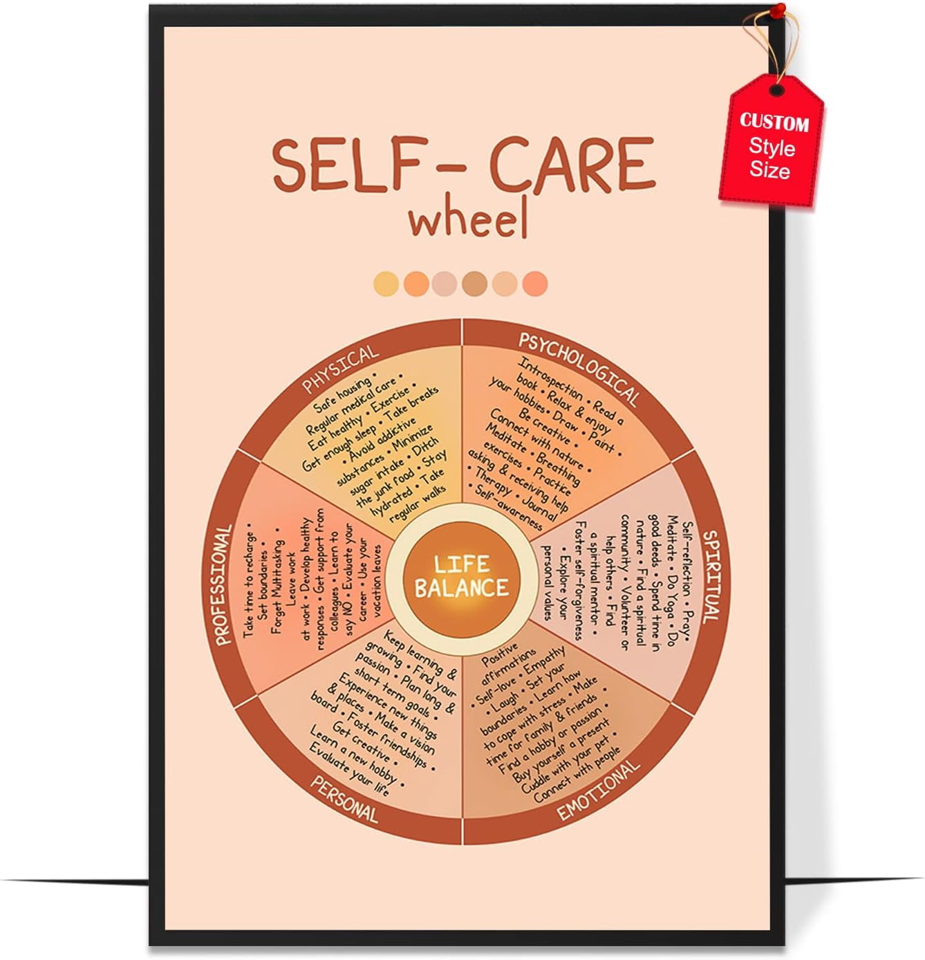 Mental Health Poster, Boho Therapy Tools Educational Supplies Art Print ...