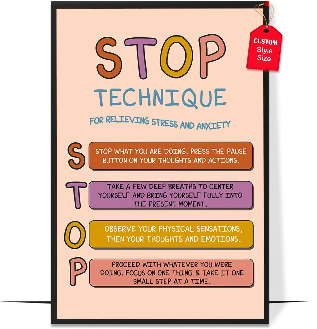 Mental Health Poster, Boho Therapy Tools Educational Supplies Art Print ...