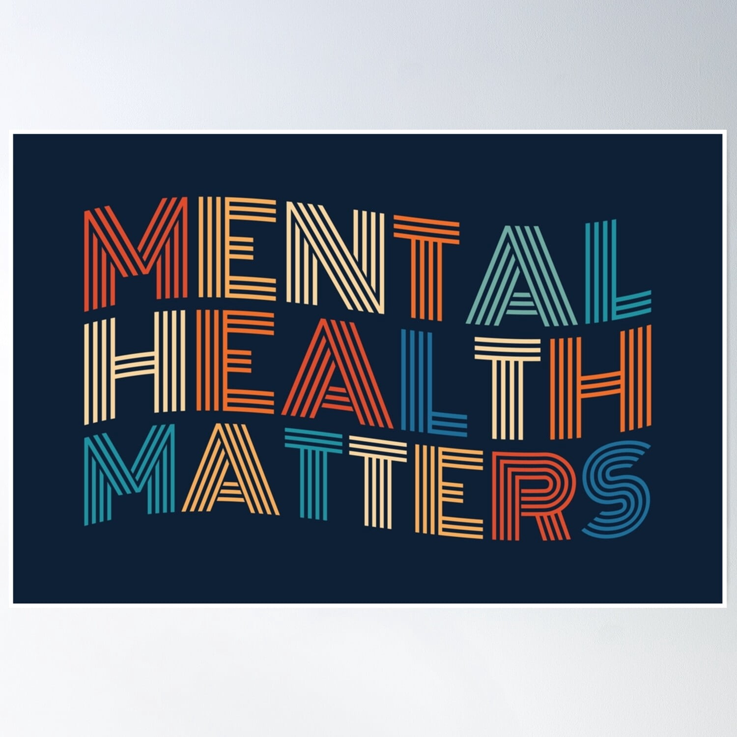 Mental Health Poster Wall Art, Modern Wall Decor, 8x12 UNFRAMED ...
