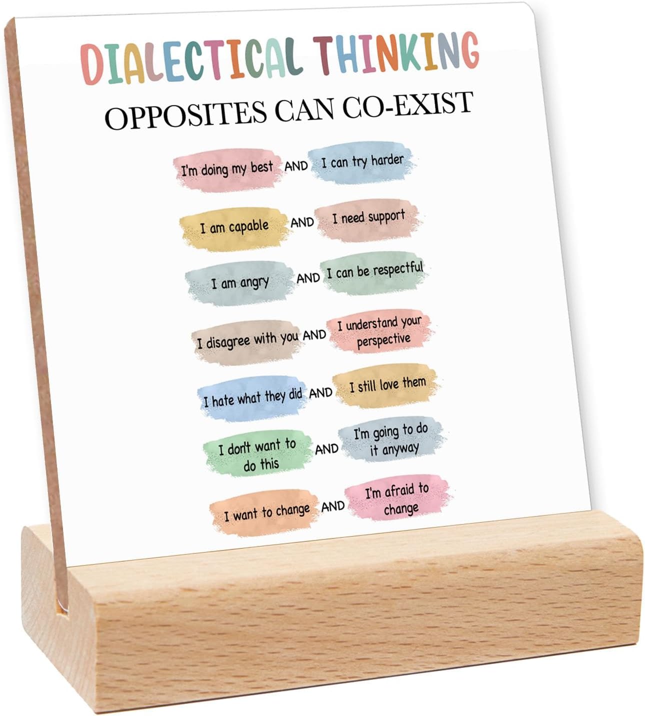 Mental Health Sign, Therapist Office Desk Decor Wooden, Psychology ...