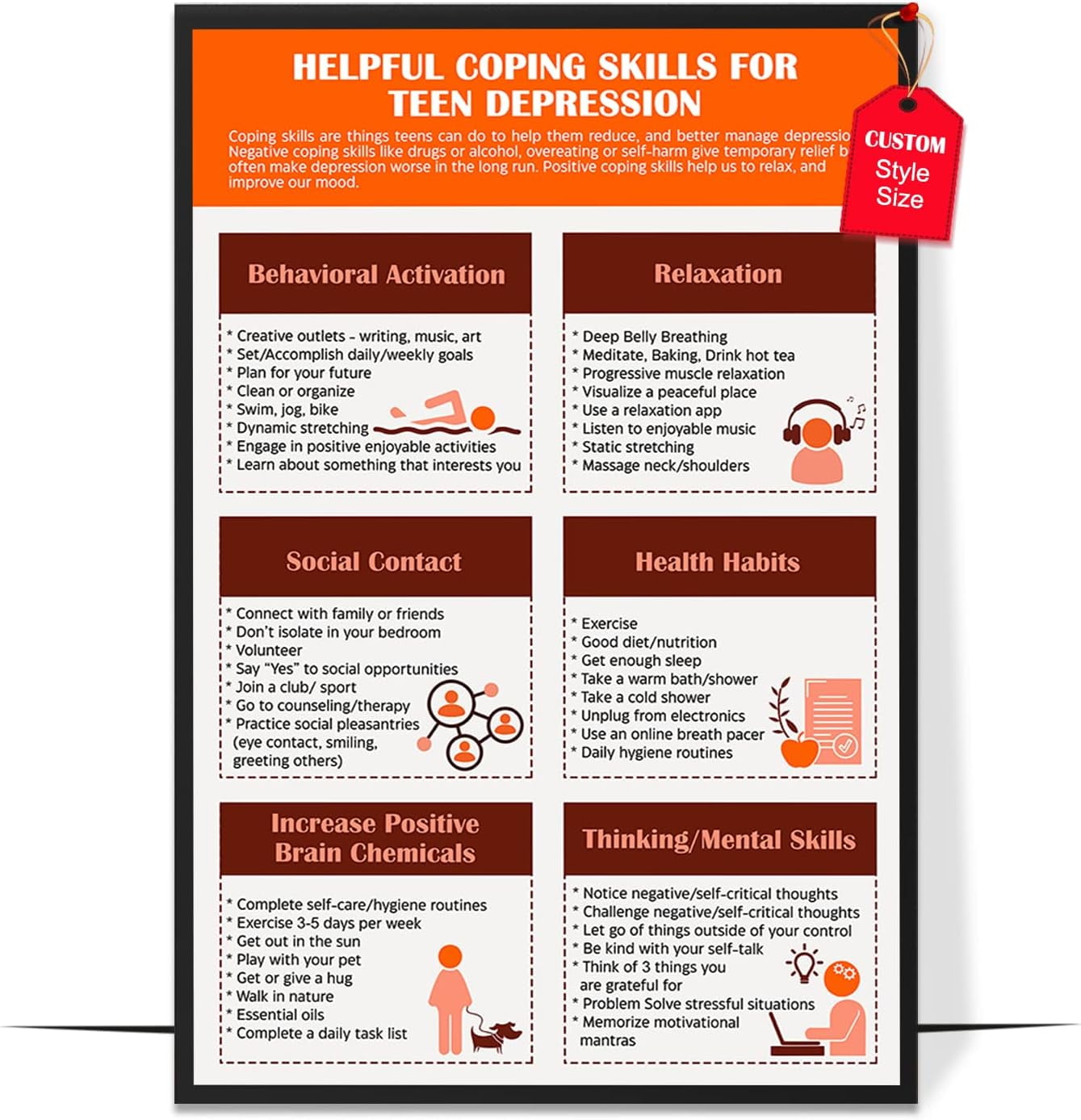 Mental Health , Therapy Educational Supplies Art Print Classroom School ...