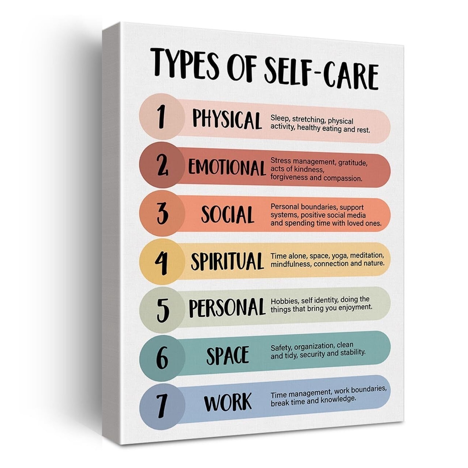 Mental Health Wall Art Therapy Office Decor Self Care Poster Canvas ...