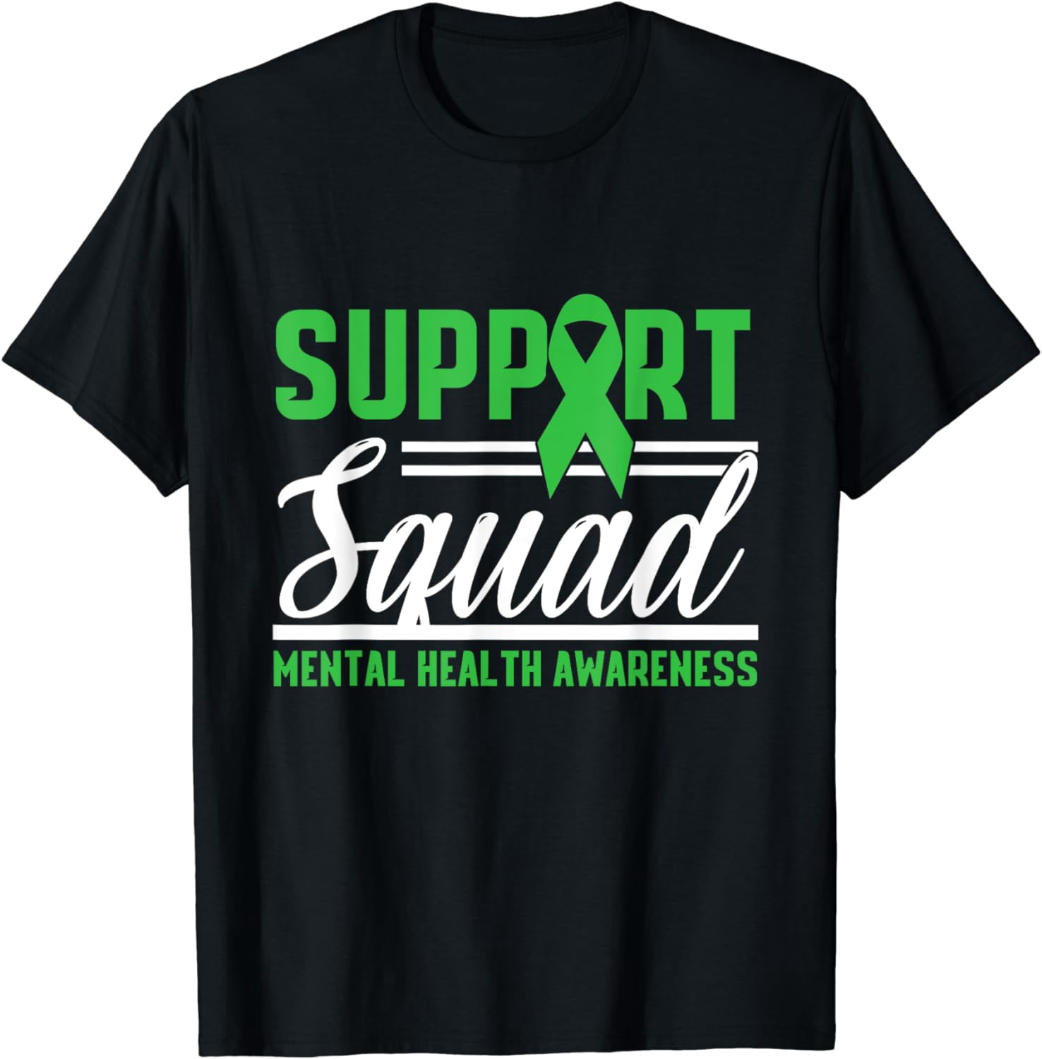 Mental Health Warrior Support Squad Mental Health Awareness T-Shirt ...