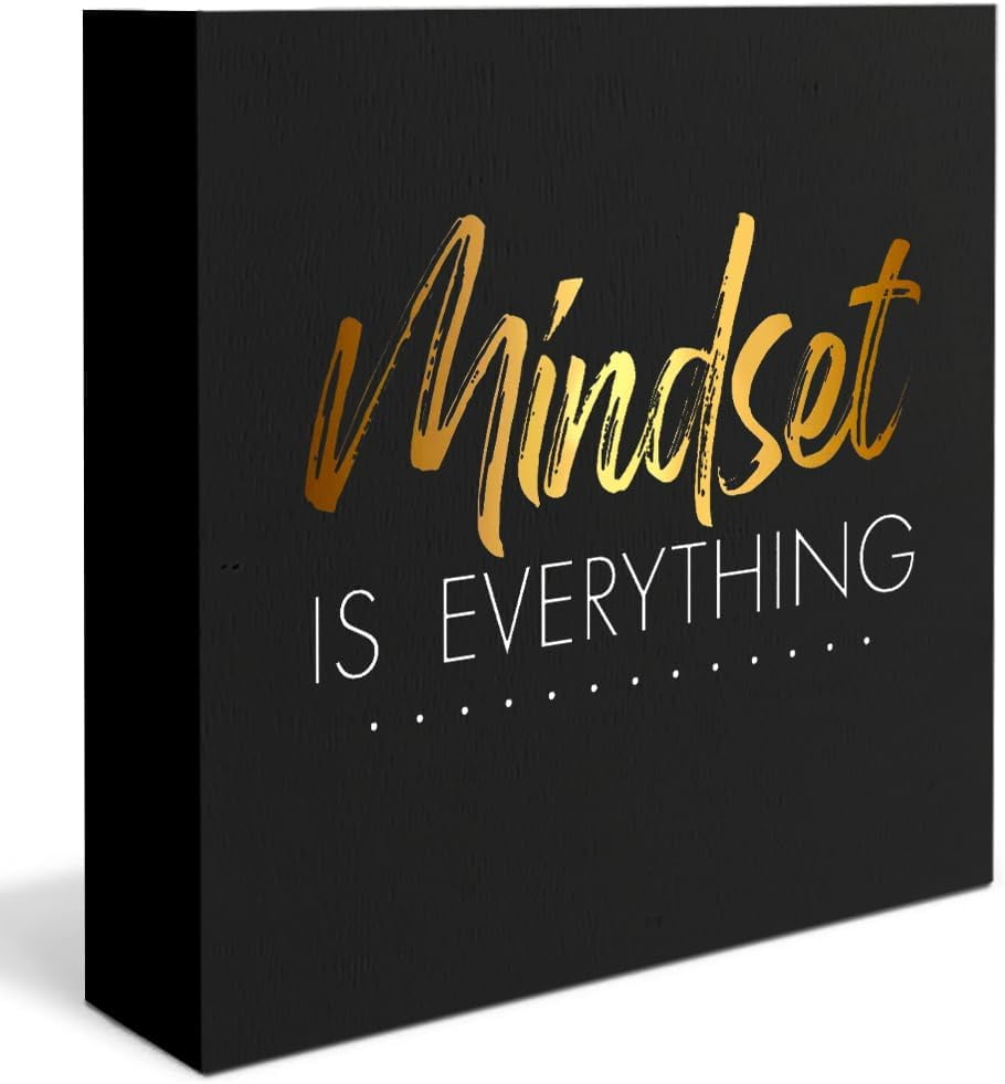 Mental Health Wood Signs Desk Decor, Mindset Inspirational Psychology ...