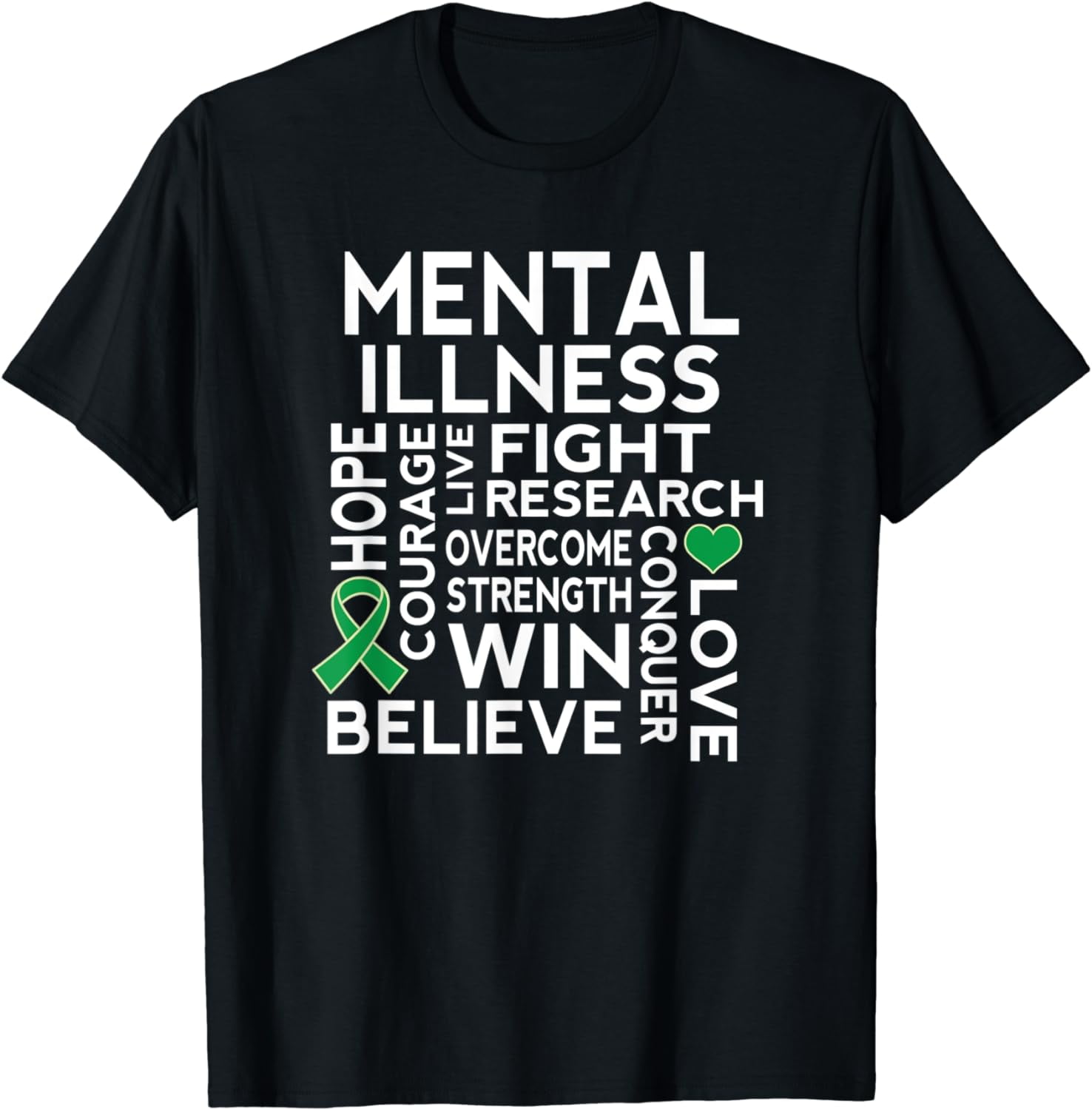 Mental Illness Awareness Month Support Walk Ribbon T-Shirt - Walmart.com