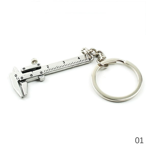 Mental Movable Vernier Caliper Ruler Model Keychain Mini Vernier ...