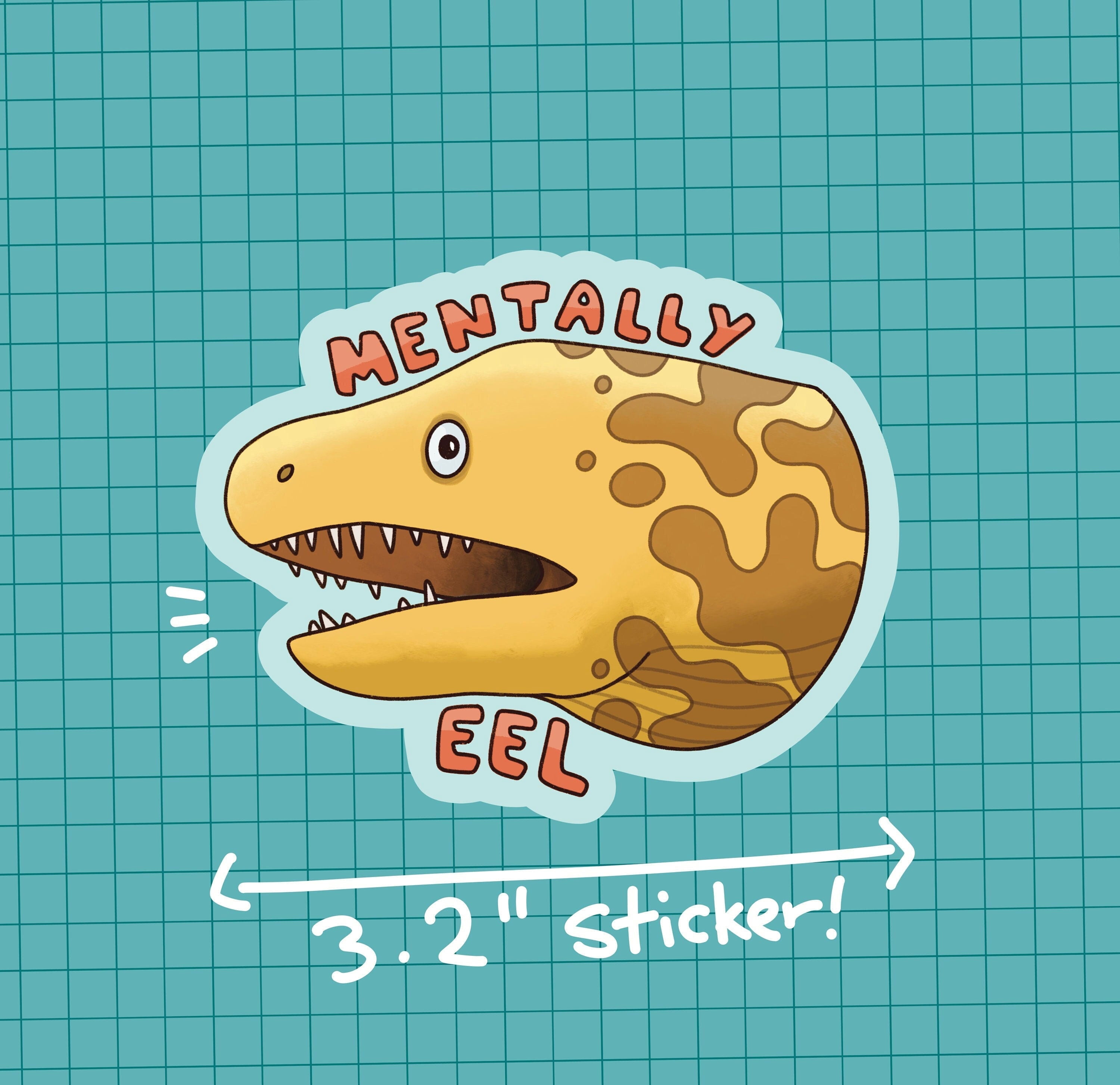 Mentally Eel Sticker | Die Cut | Waterproof Vinyl (5x5inches) - Walmart.com