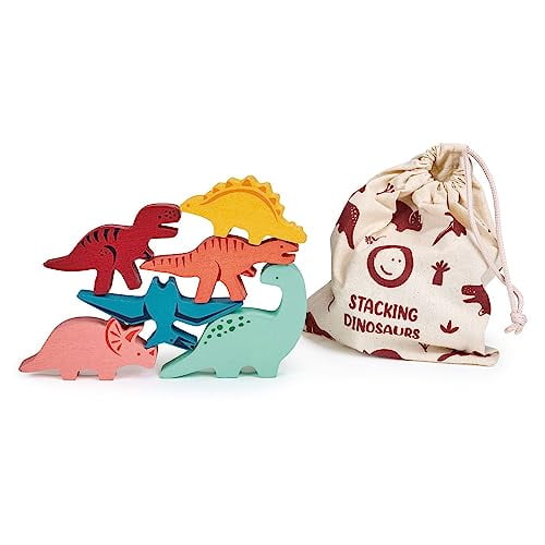 Mentari Happy Stacking Wooden Dinosaur Set, 7.87-inch Length (MT7204) - Walmart.com