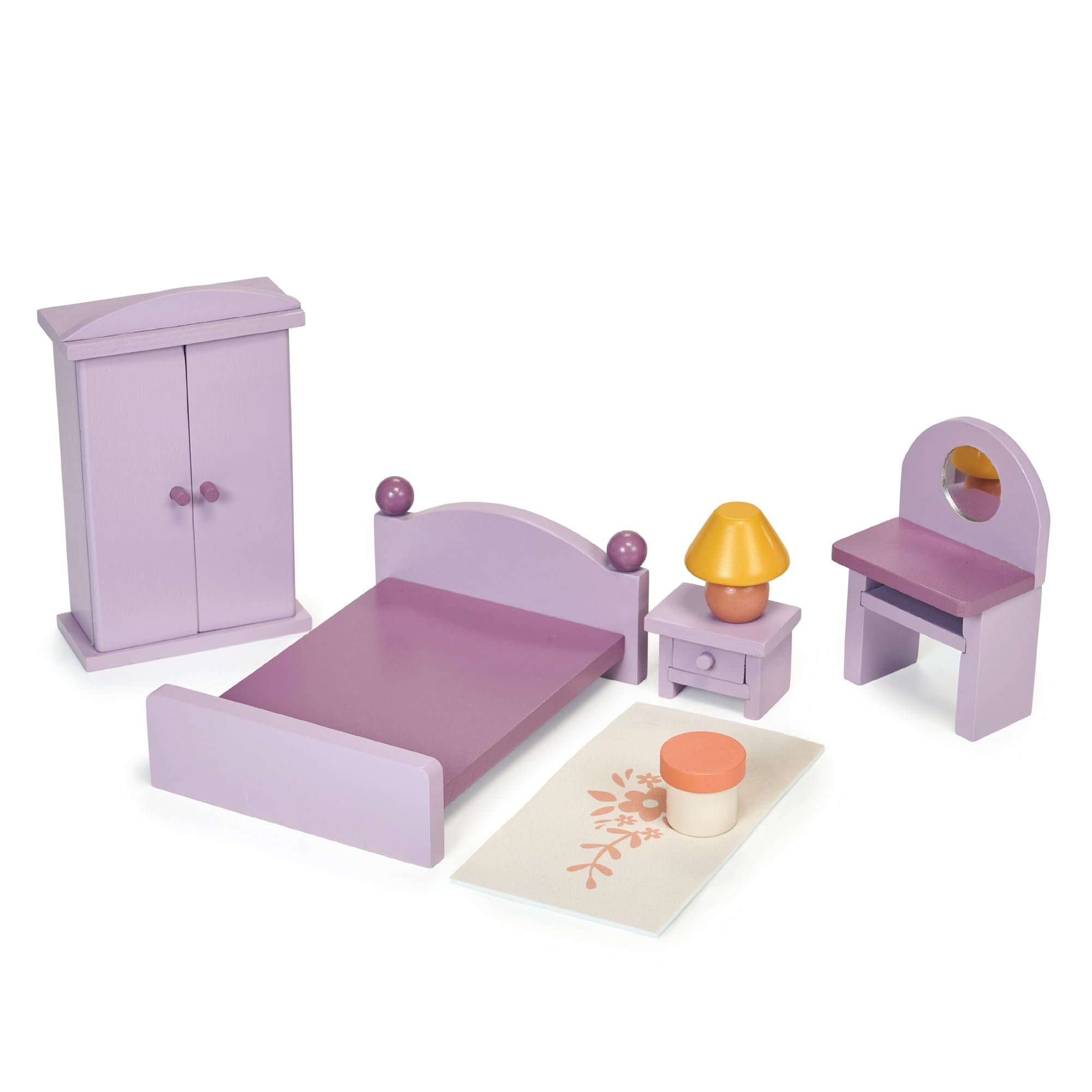Mentari Wooden Miniature Dollhouse Accessories - Bedroom Furniture Set, 9.84-inch Length (MT7625 ...