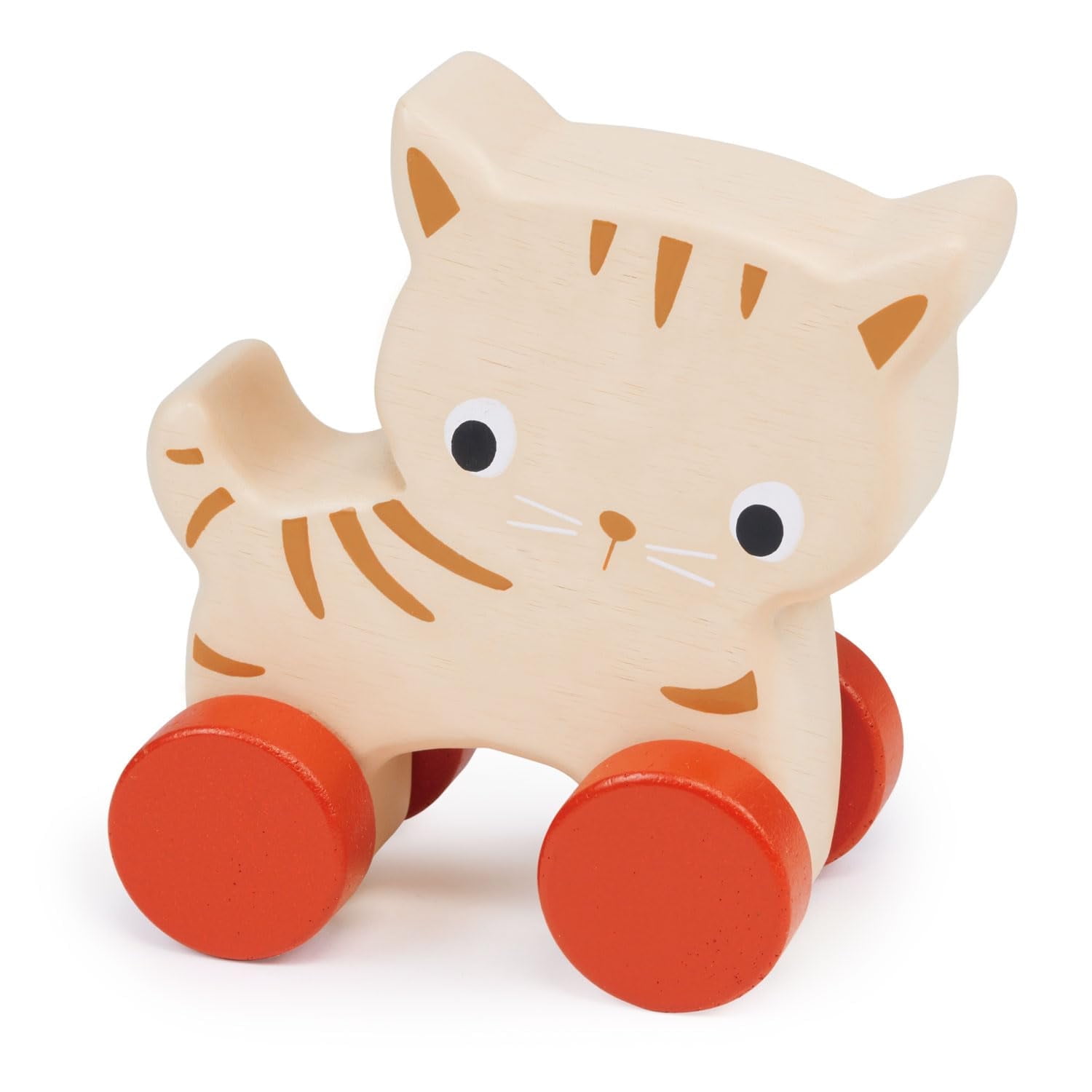 Mentari Toys - Kitten on Wheels - Wooden Cat Push Toy for Babies and ...