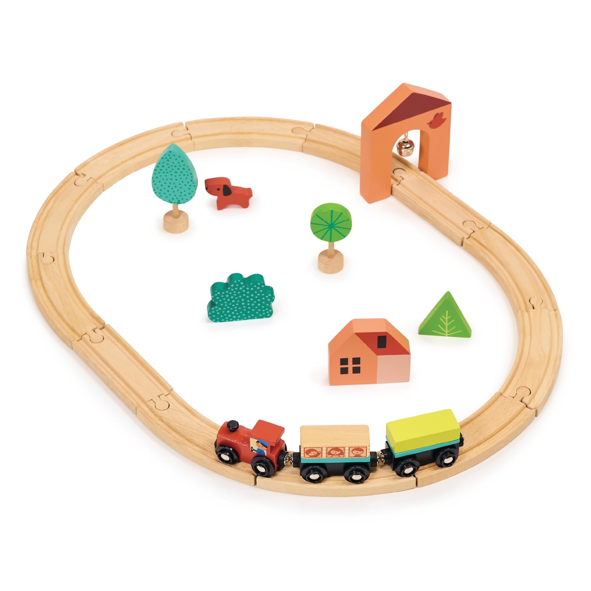 Mentari Toys - My First Train Set - Beautiful Wooden Toy Train Set Kids ...