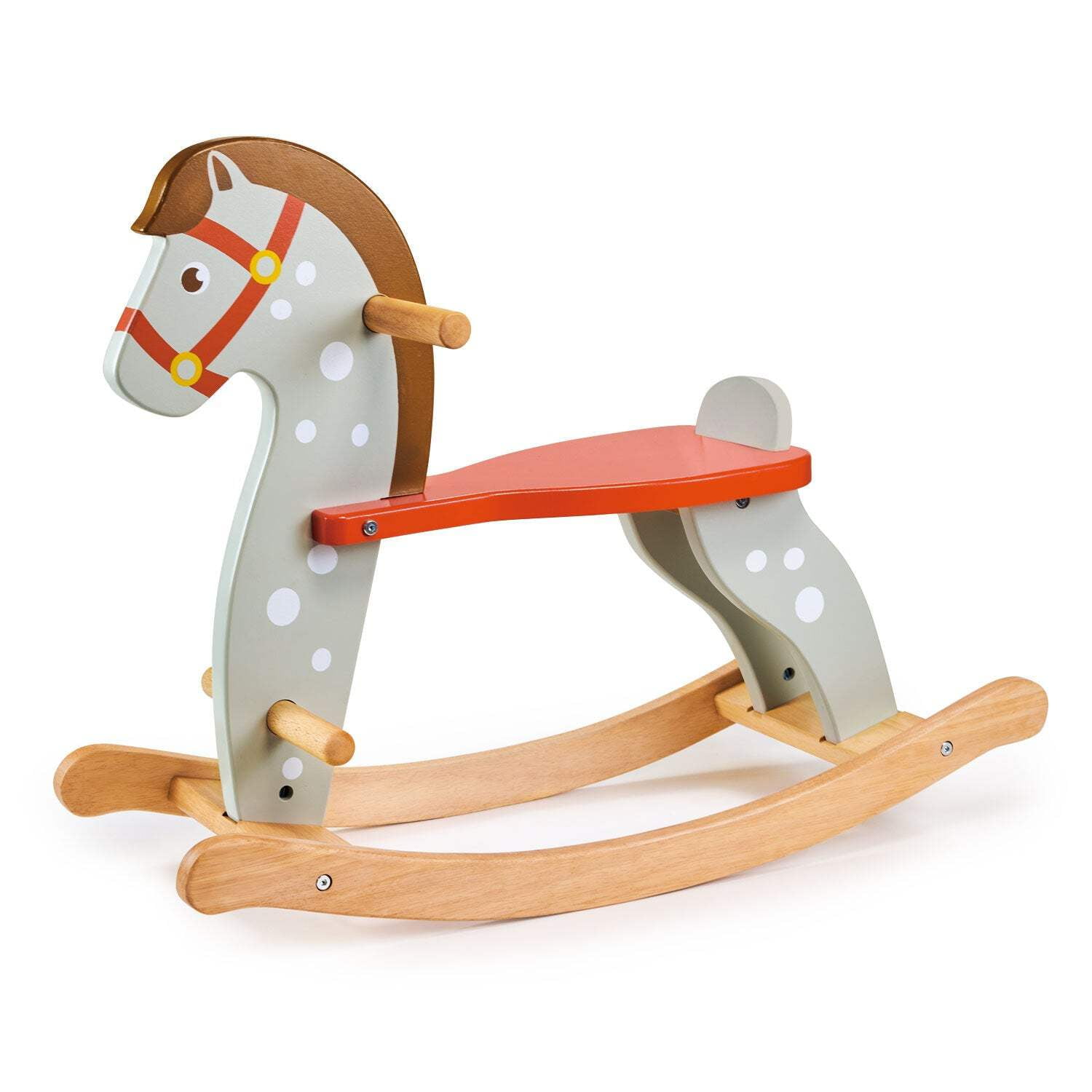 Mentari Toys - Rocking Horse - Premium Wood Rocking Horse for Imaginative Play - Helps Cognitive ...
