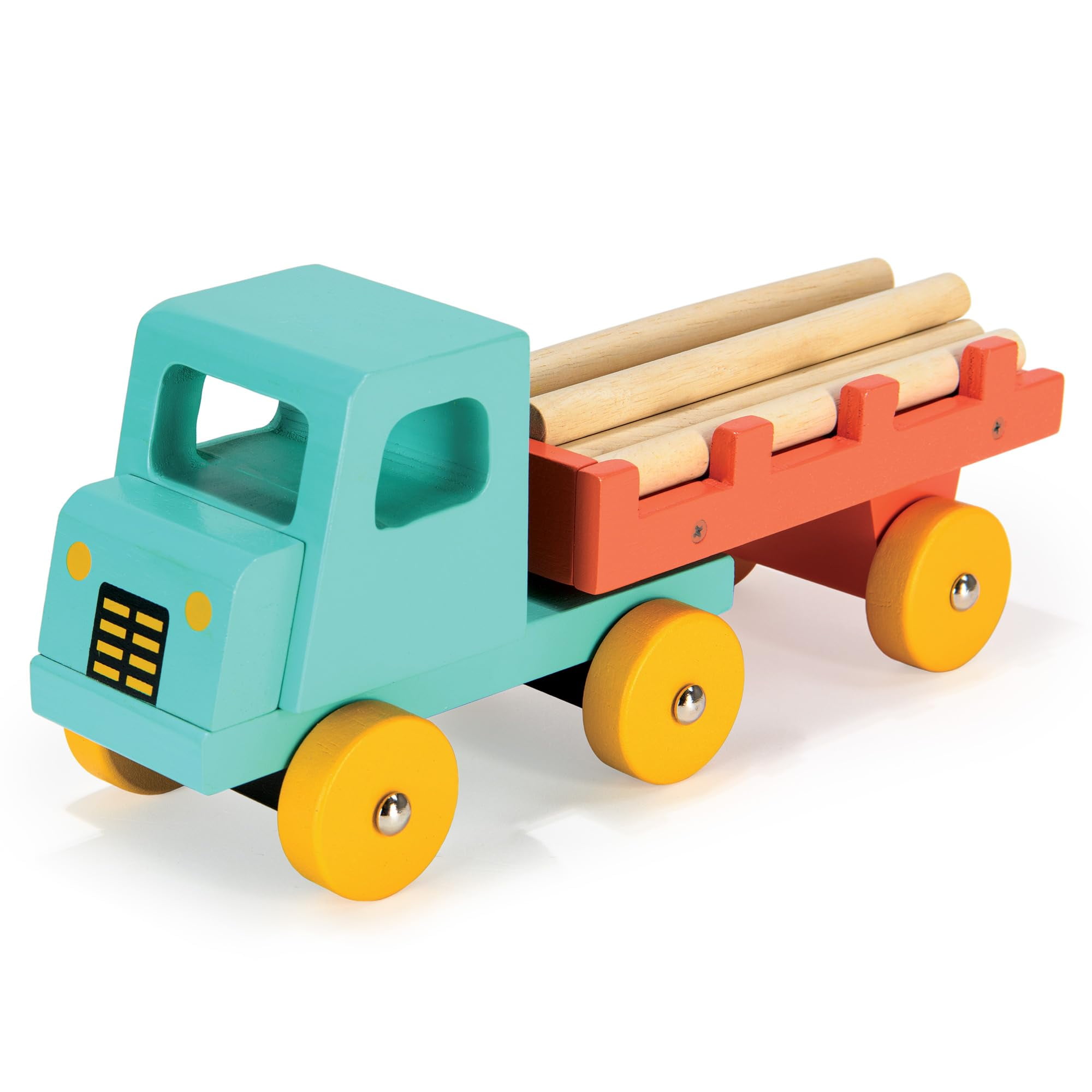 Mentari Toys - Teal Timber Truck - Vibrant Classic Wooden Toy Truck ...