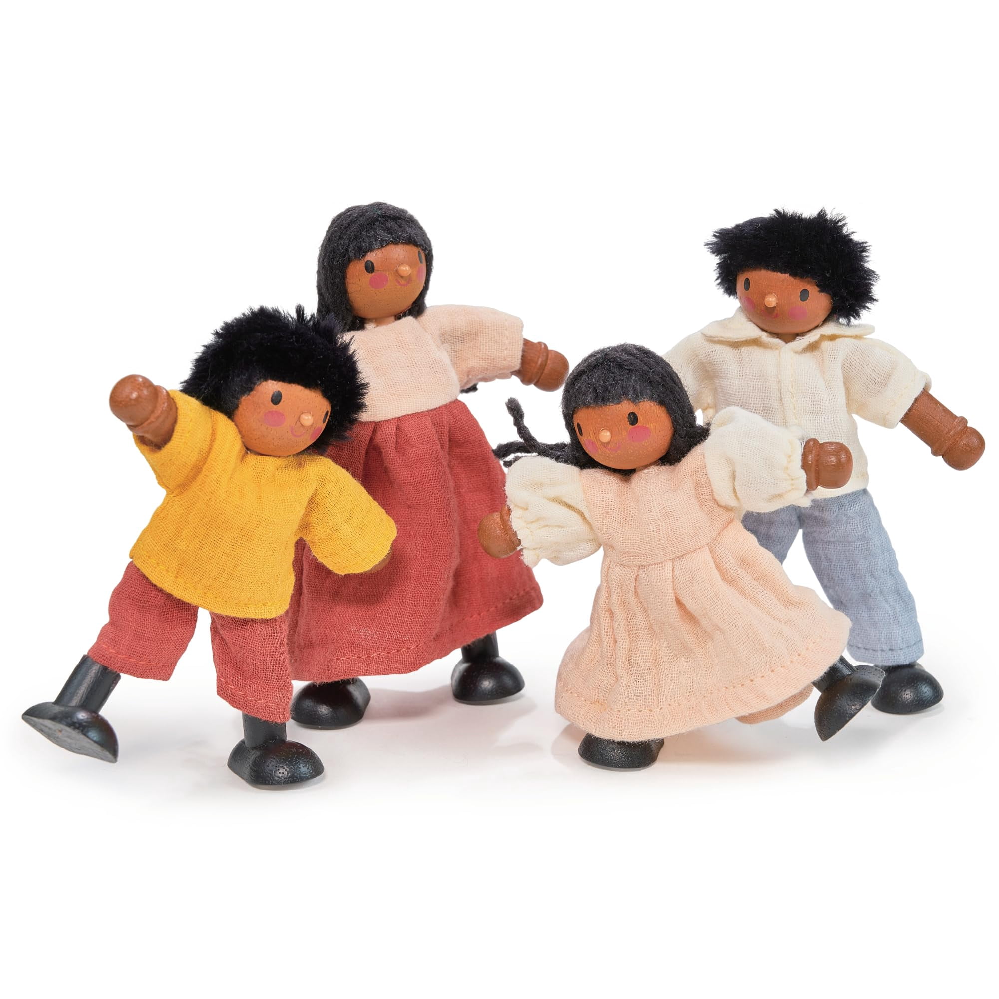 Mentari Toys - The Berrybunch Doll Family - 4pc Detailed Wooden Doll ...