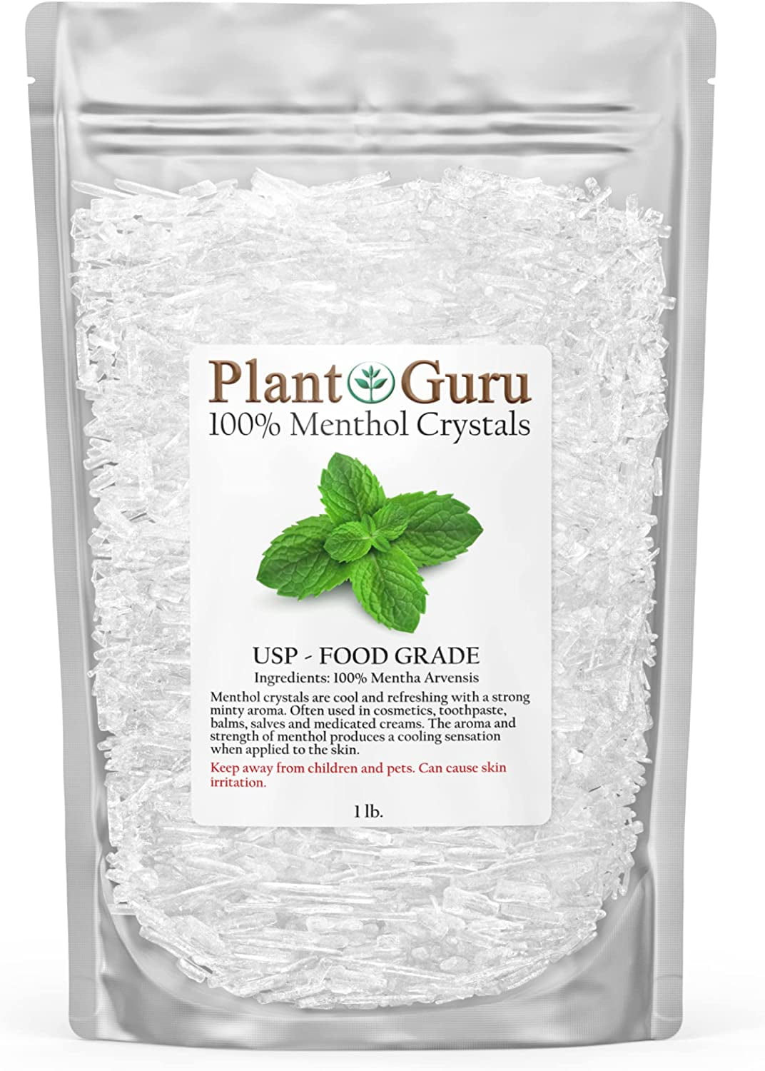 Menthol Crystals 1 lb. - 100% Pure, Organic USP Food Grade - Ideal for ...