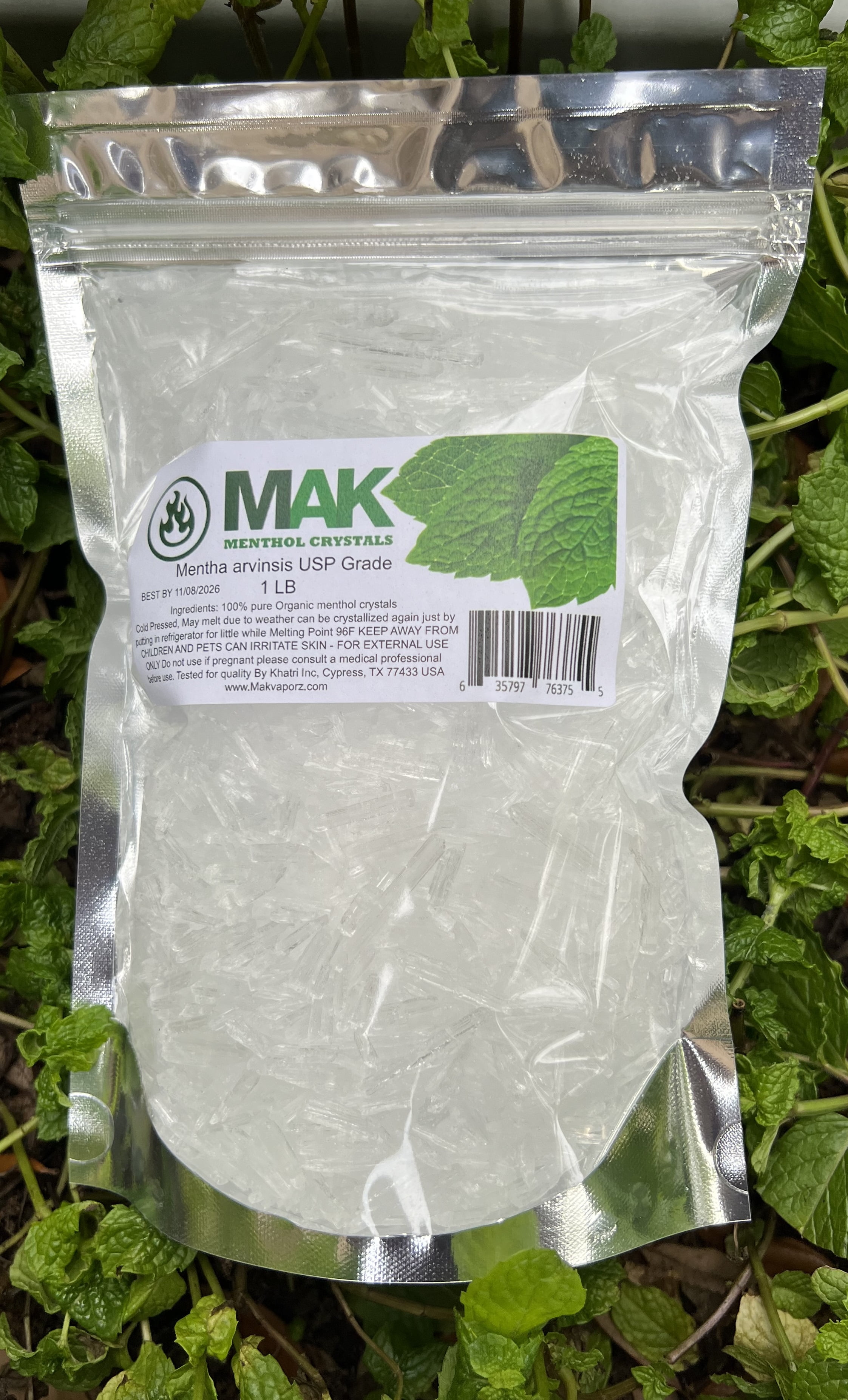 Menthol Crystals 100% PURE ORGANIC USP Food Grade Natural Resealable ...