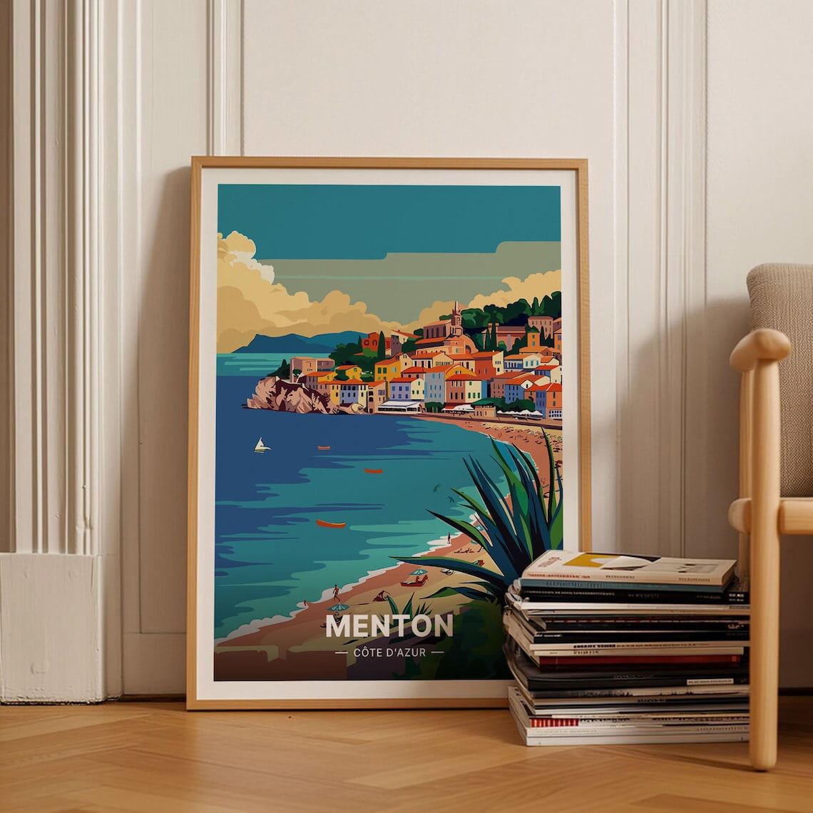 Menton Cote d'Azur French Riviera Wall Art 2, Unframed Paper Poster ...