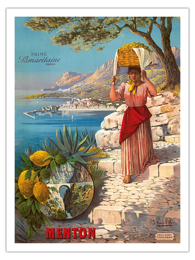 Menton France - Pearl of France - Le Pont Saint-Louis Bridge - Vintage ...