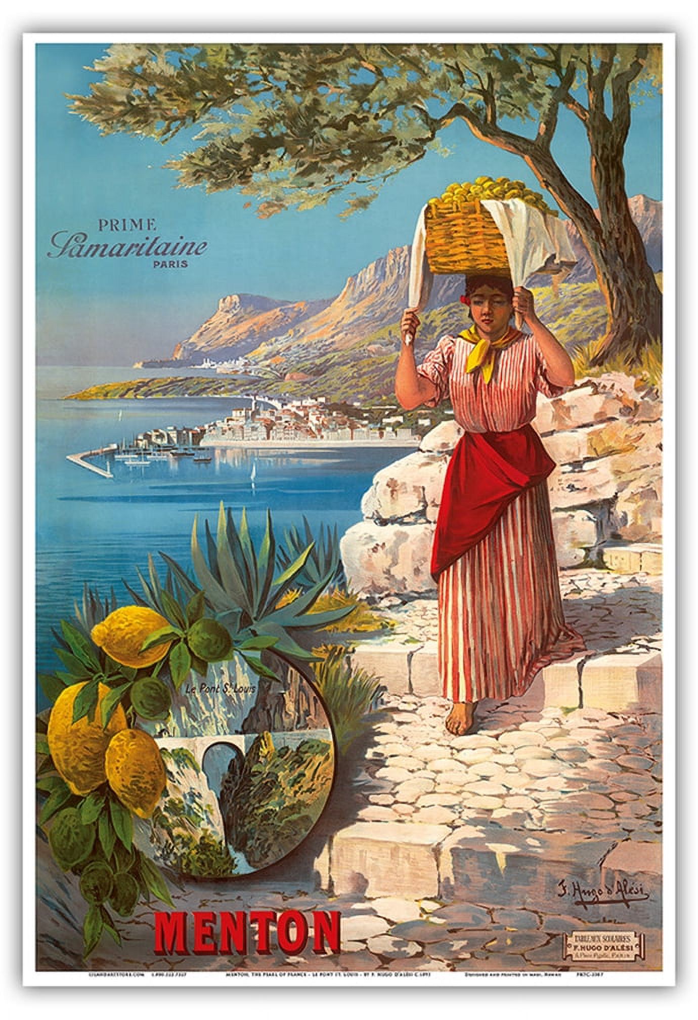 Menton France - Pearl of France - Le Pont Saint-Louis Bridge - Vintage ...
