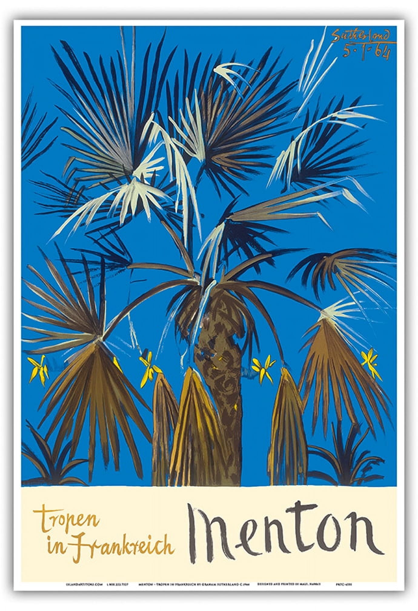 Menton - Tropen in Frankreich (Tropics in France) - Palm Tree - Vintage ...