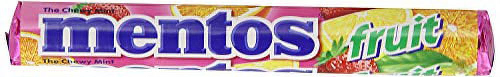 Mentos Chewy Candy, Mixed Fruit Flavor, 1.32 Oz Rolls-(Pack Of 30) By ...
