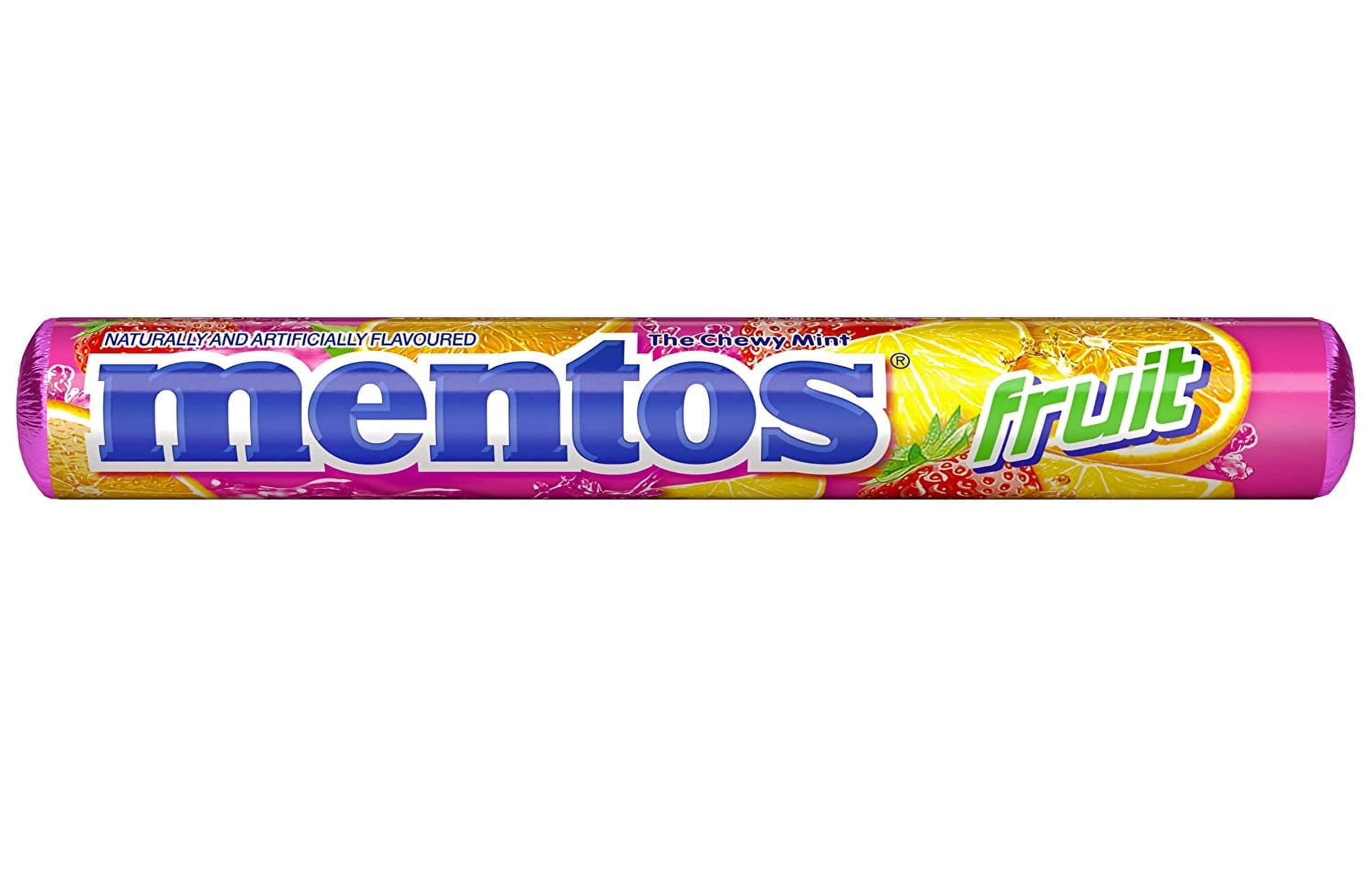 Mentos Chewy Mint Candy Roll, Assorted Fruit, Regular Size, Nut Free ...