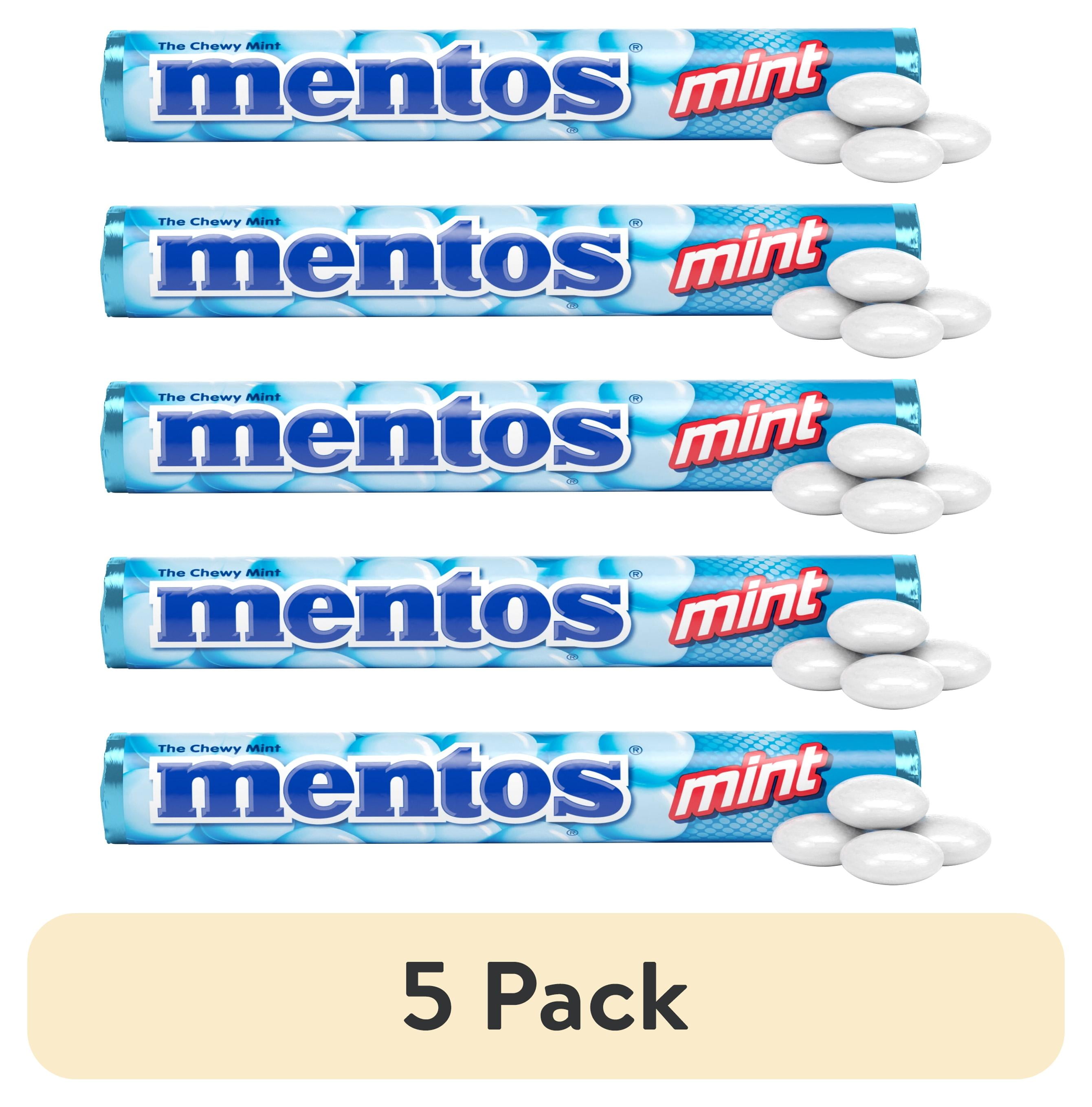 (5 pack) Mentos Chewy Mint Candy Roll, Fresh Mint Flavor, Peanut and ...