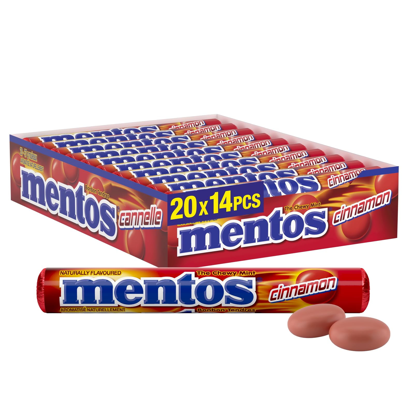 Mentos Cinnamon Candy, 1.32-Ounce KEF28 Rolls (Pack of 20) - Walmart.com