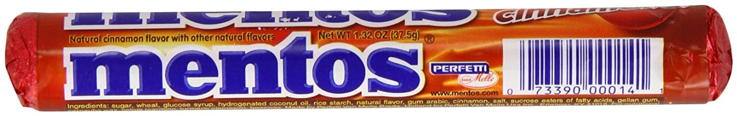 Mentos Cinnamon Candy, Natural Cinnamon Flavor with Other Natural ...