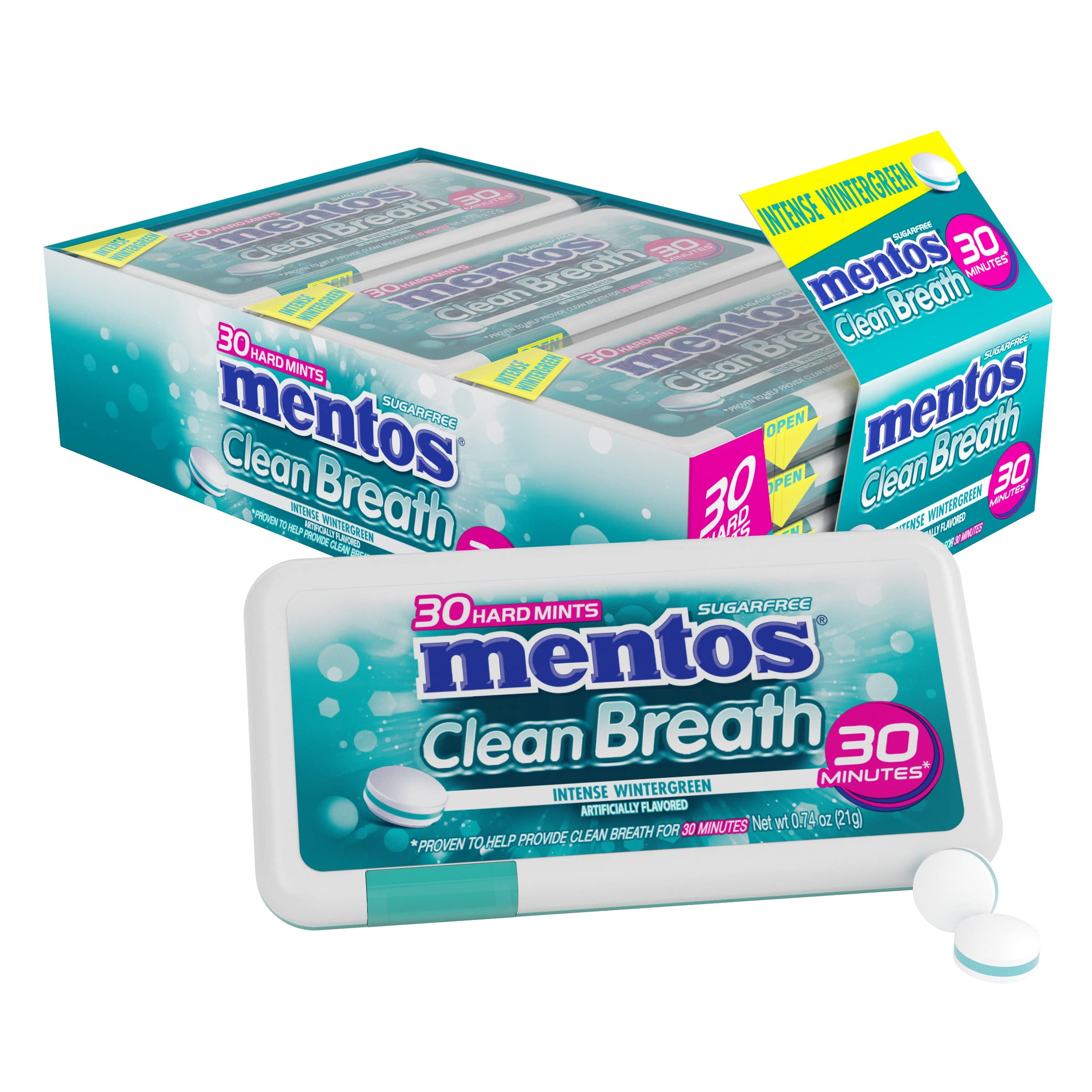 MENTOS CLEAN BREATH MINT WINTERGREEN 12/.74oz - Walmart.com