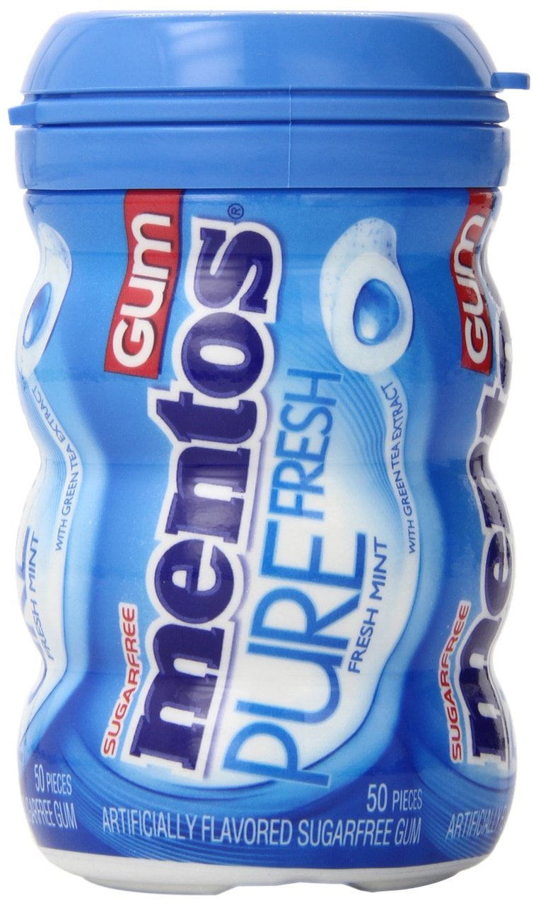 Mentos Pure Fresh Chewing Gum, Xylitol, Sugar Free, Fresh Mint, 200 ...