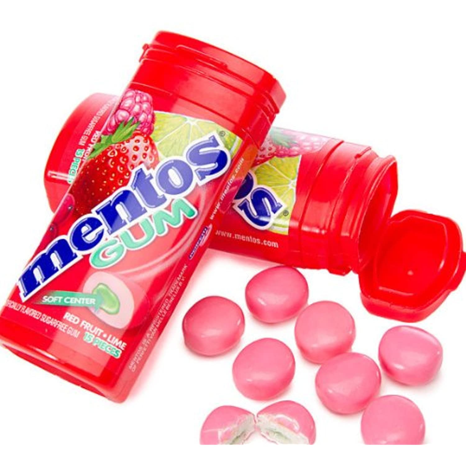 Mentos Gum - Red Fruit Lime - Sugarfree (Pack Of 10) - Walmart.com