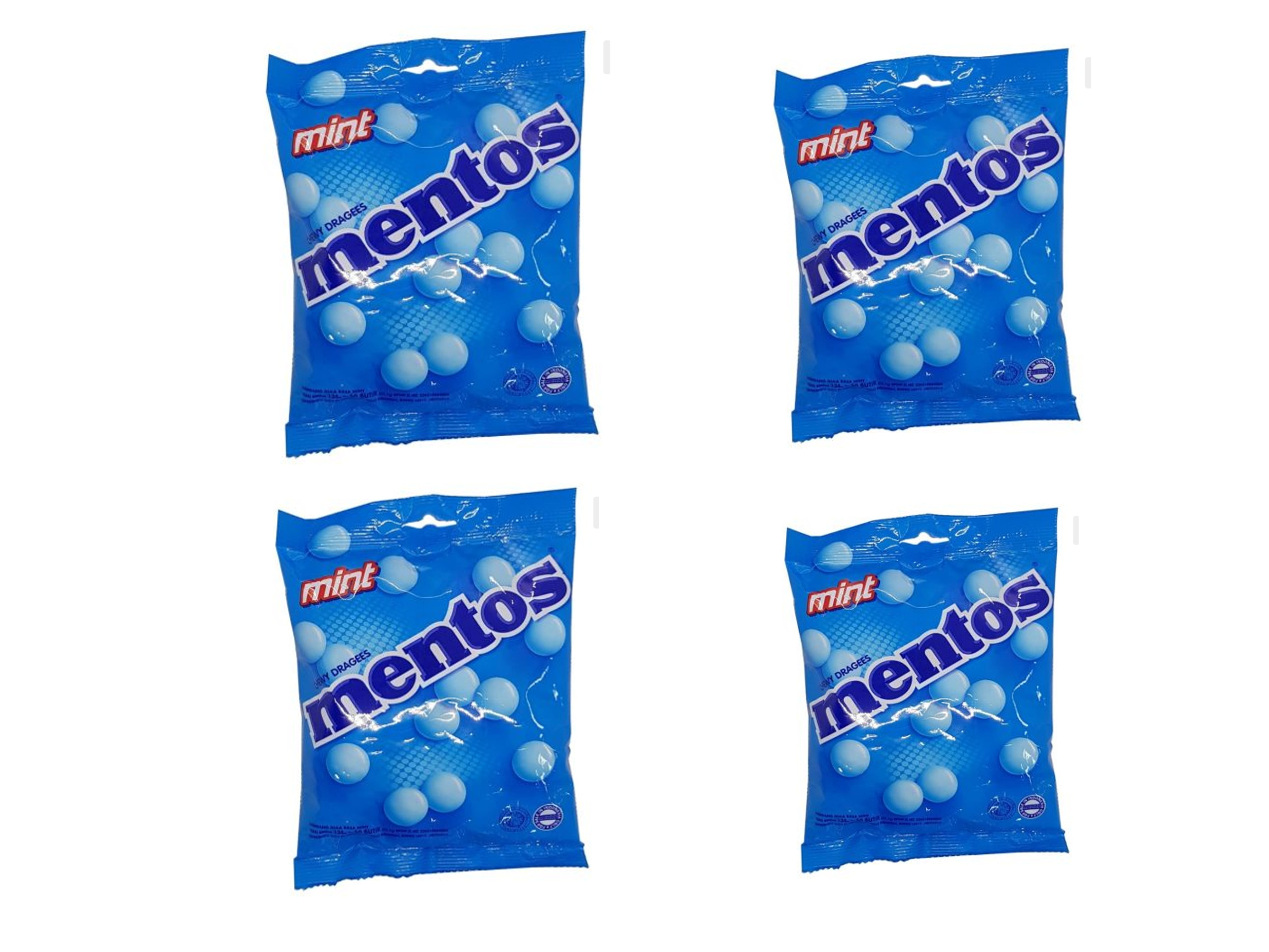 Mentos Mint Fresh Single Serve Pillow Packs, 4.76oz (135g) 4 Pack ...