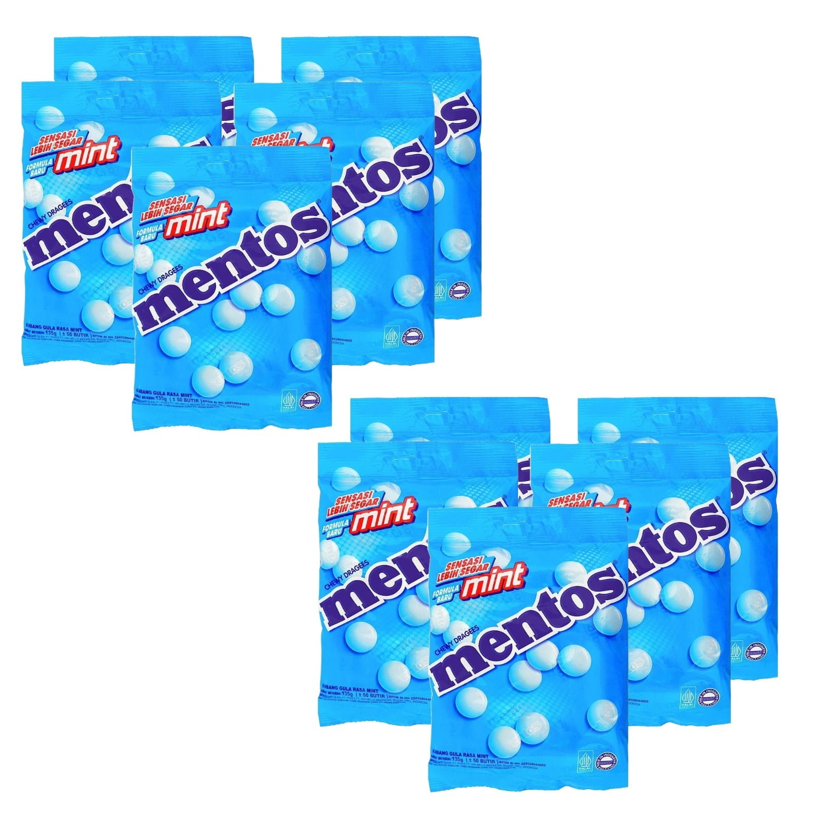 Mentos Mint 4.76oz (135g) - Made in Indonesia | Fresh & Cool Mentos ...
