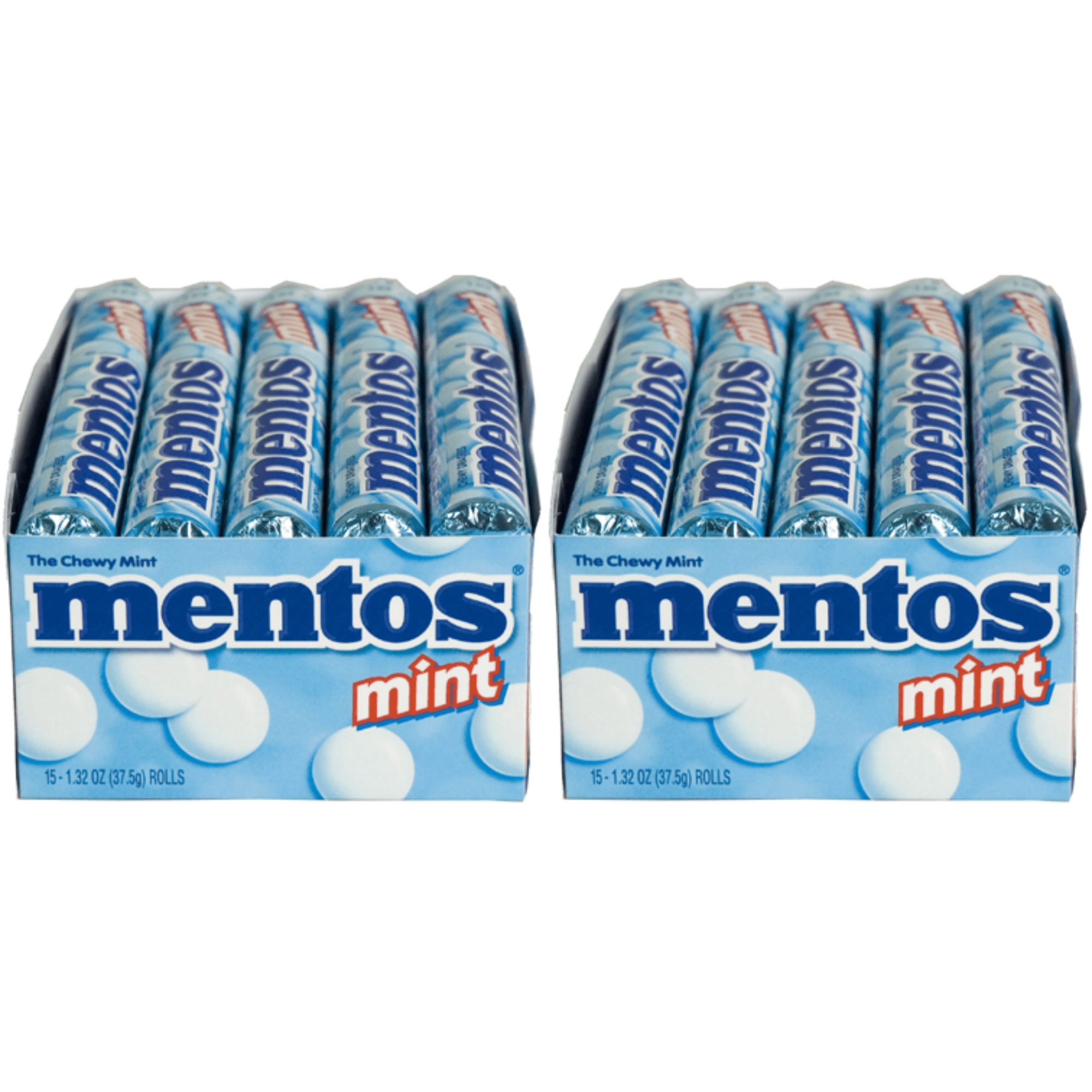 Mentos Original Mint Flavor Roll Non Melting, 15 Rolls (1.32 oz. per ...