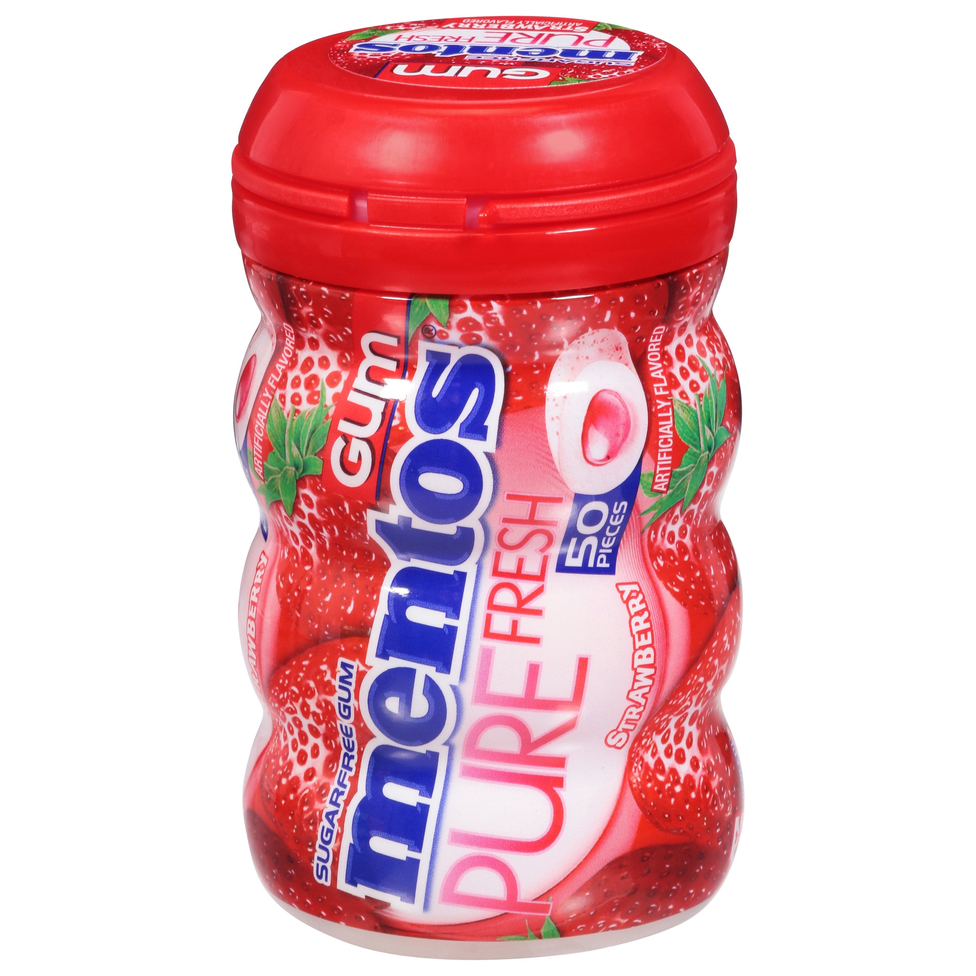 Mentos Pure Fresh Strawberry Sugar Free Gum - 50 pc (Packaging Varies ...