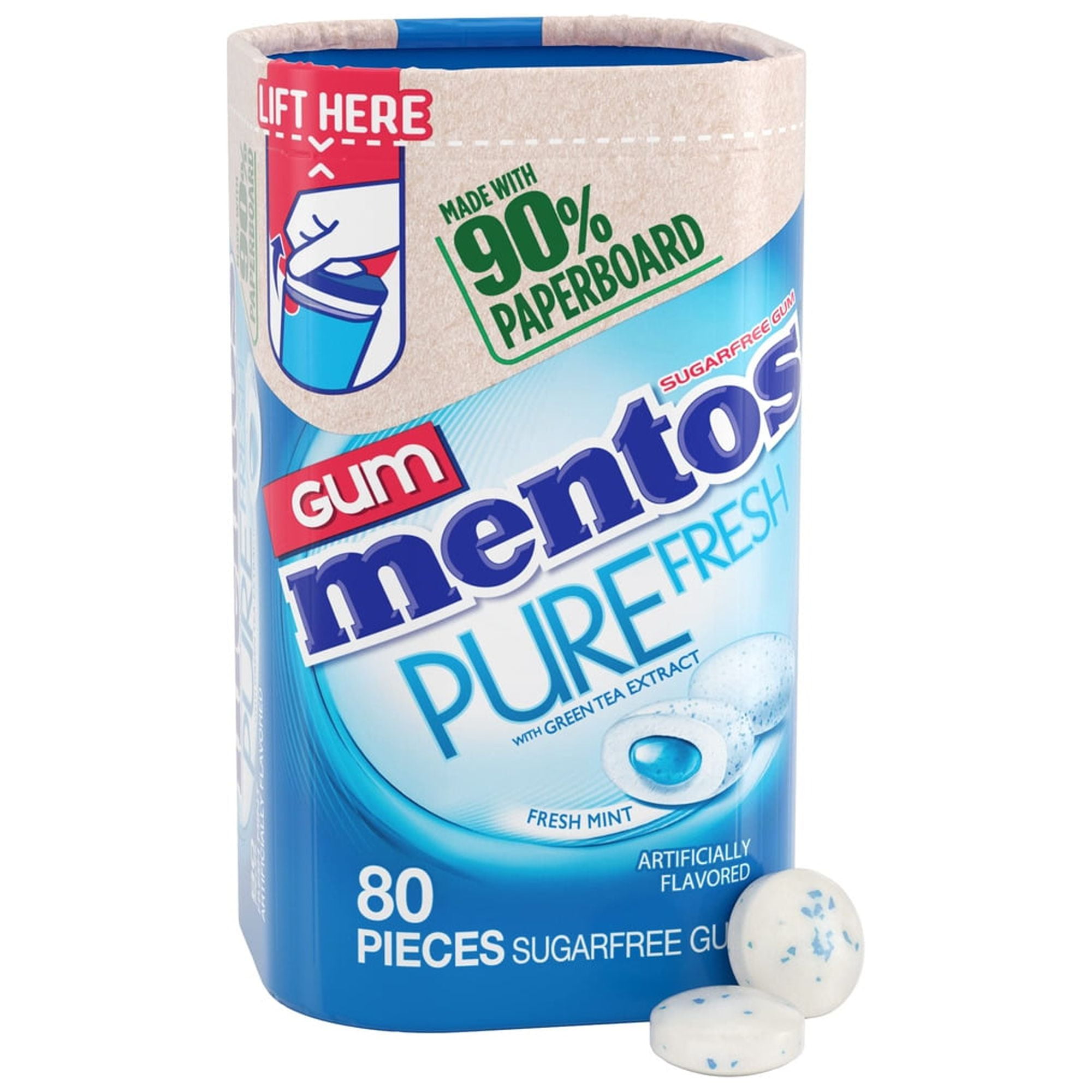 Mentos Pure Fresh Sugar-Free Chewing Gum with Xylitol, Fresh Mint (Pack ...