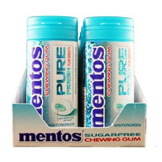 Mentos Pure Fresh, Wintergreen Sugar Free Chewing Gum, Count 10 (15Pcs ...