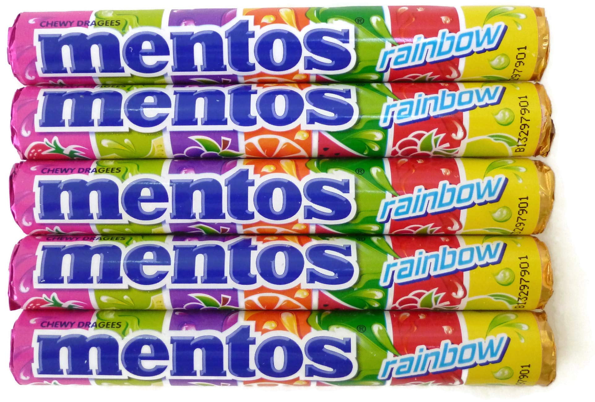 Mentos Rainbow Chewy Dragees Flavors Gummy Candy (Pack of 5)RDC44 - Walmart.com