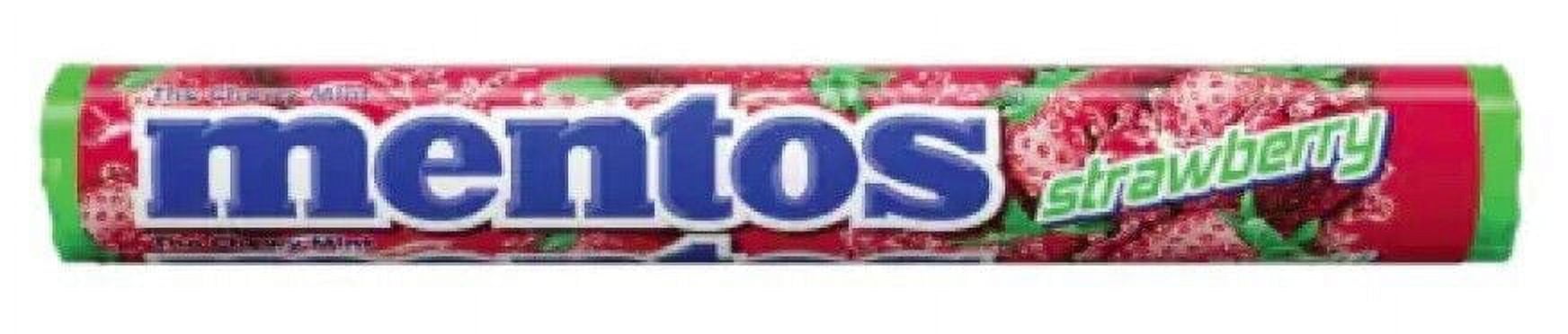 Mentos STRAWBERRY Candy Chewy Mints - 14 Mints Per Roll - 1.32 oz - 1 ...