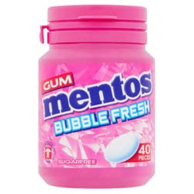 Mentos Sugar Free Bubble Fresh Chewing Gum Bottle,40 Pieces - Walmart.com