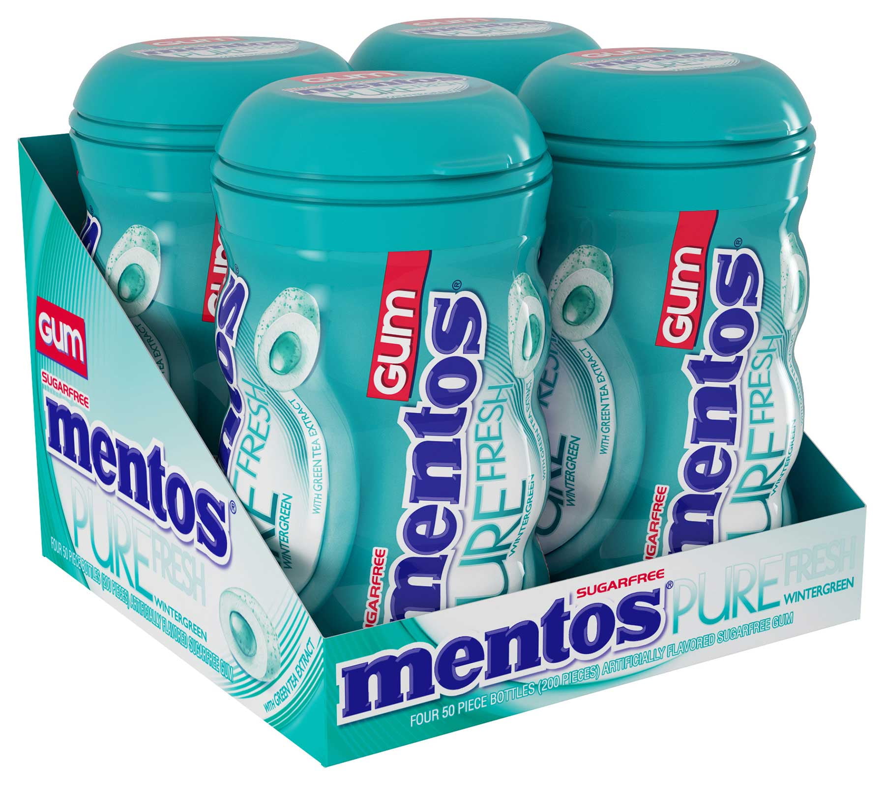 Mentos Winter Green Chewing Gum, 50 count per pack -- 24 per case ...
