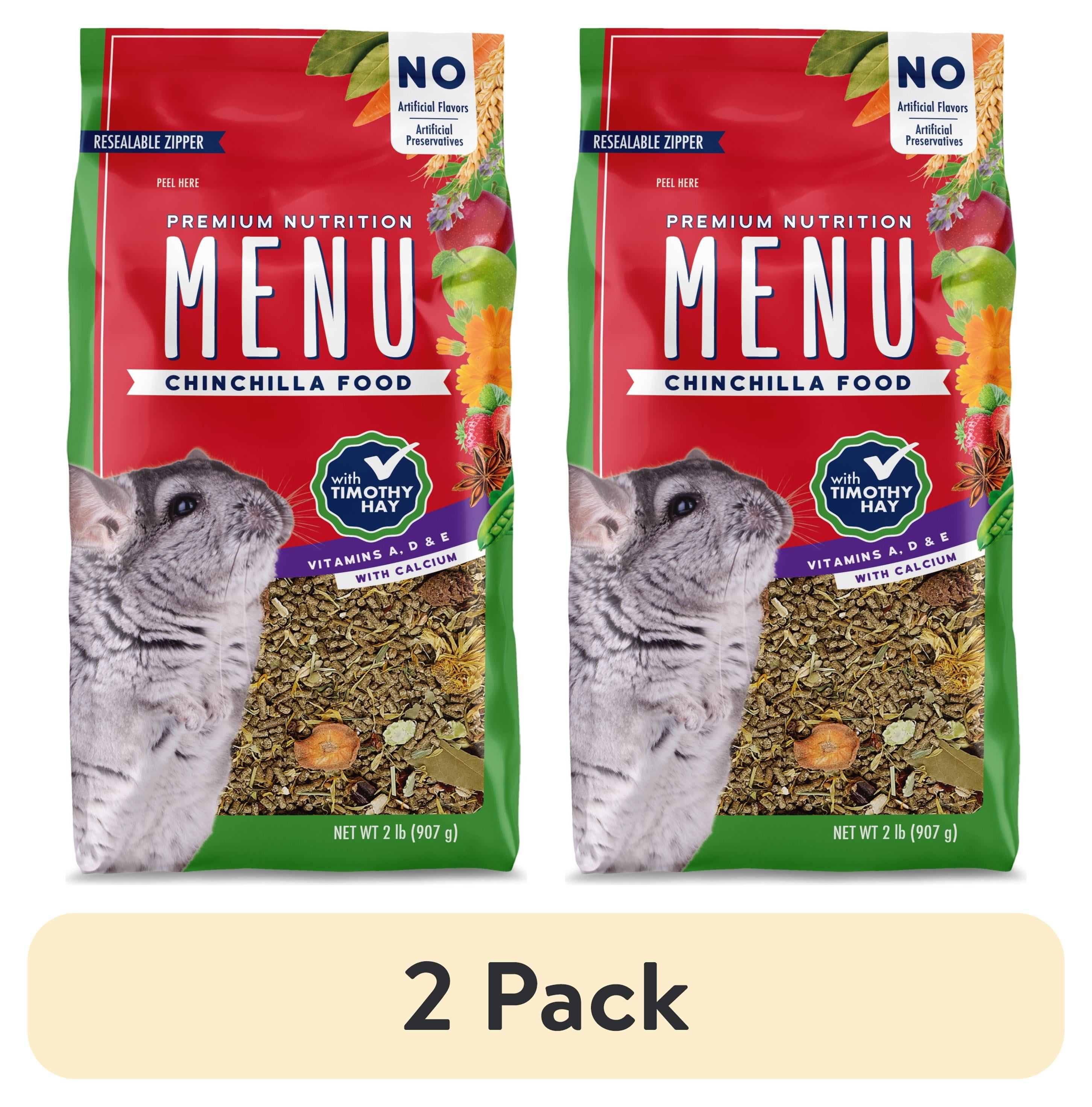 (2 pack) Menu Chinchilla Food with Timothy - Walmart.com