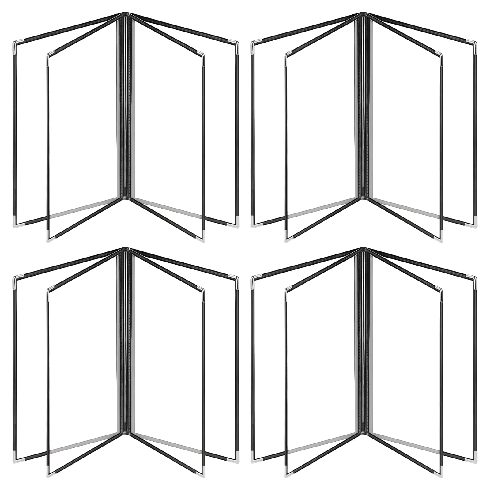 Menu Covers Sleeves, 4 Pcs PVC Transparent Menu Holder Folders for ...