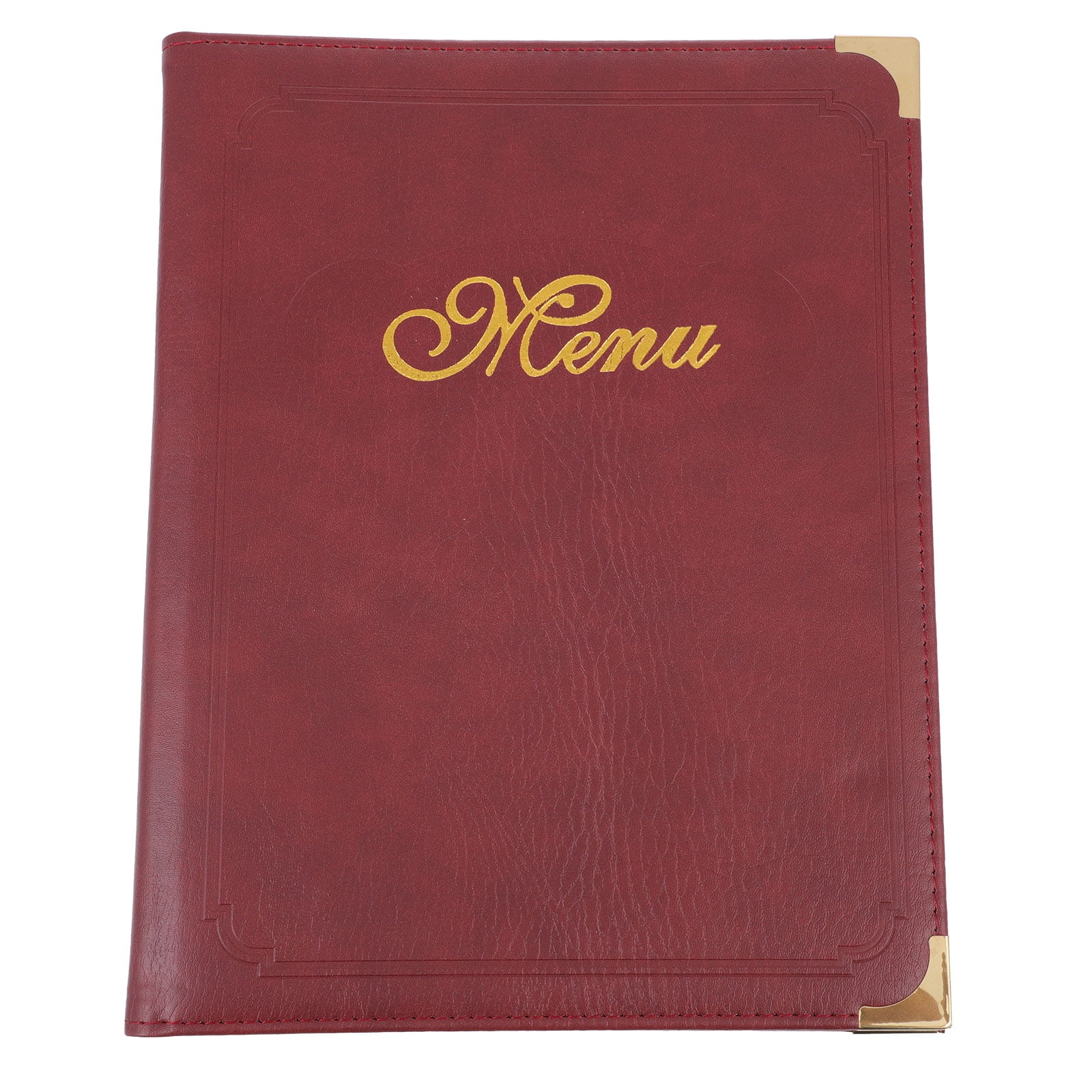 Practical Restaurant Menu Book with PU Material in Red Color Simple ...