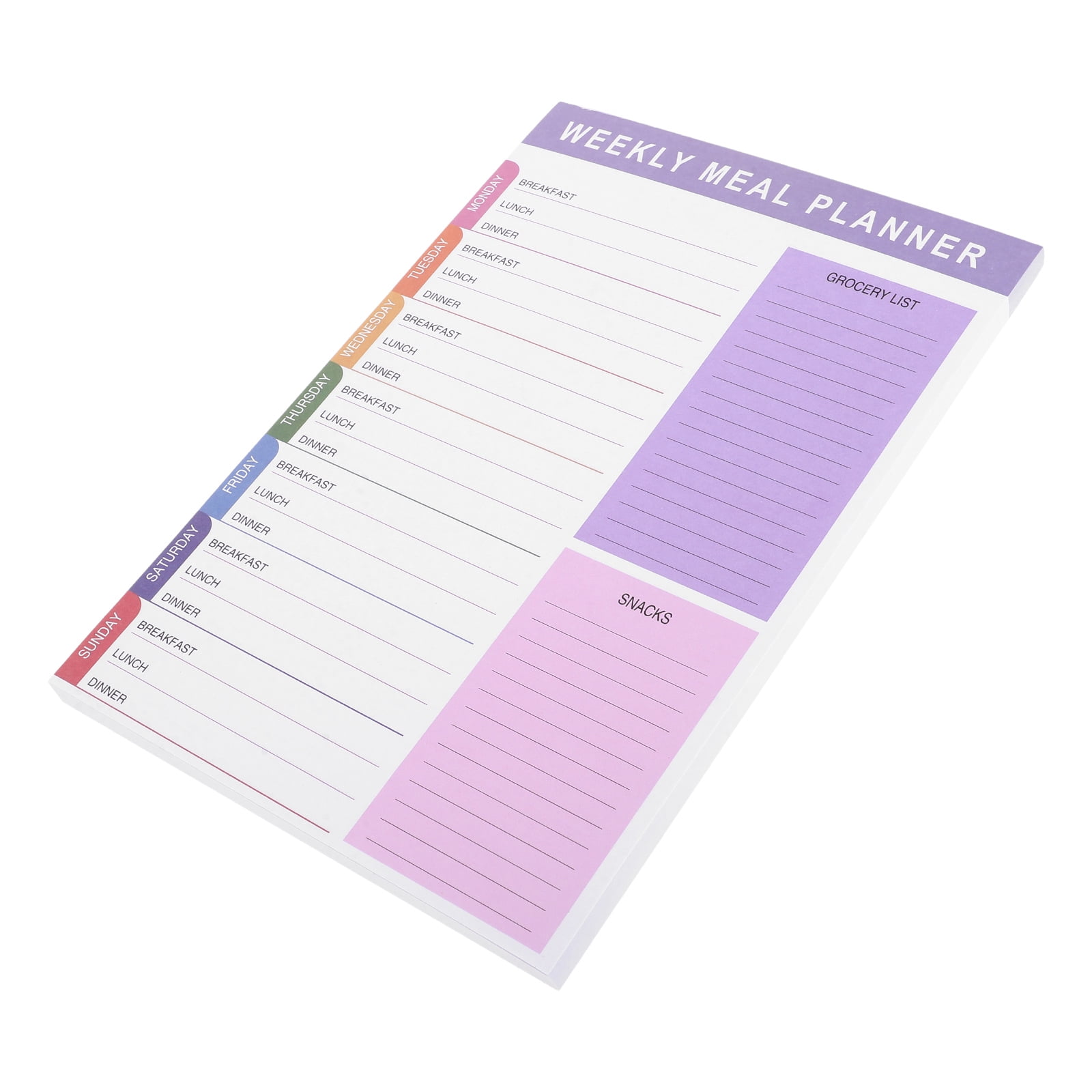 Menu Recipe Grocery List Notepad To Do Planner Task Checklists 60 ...